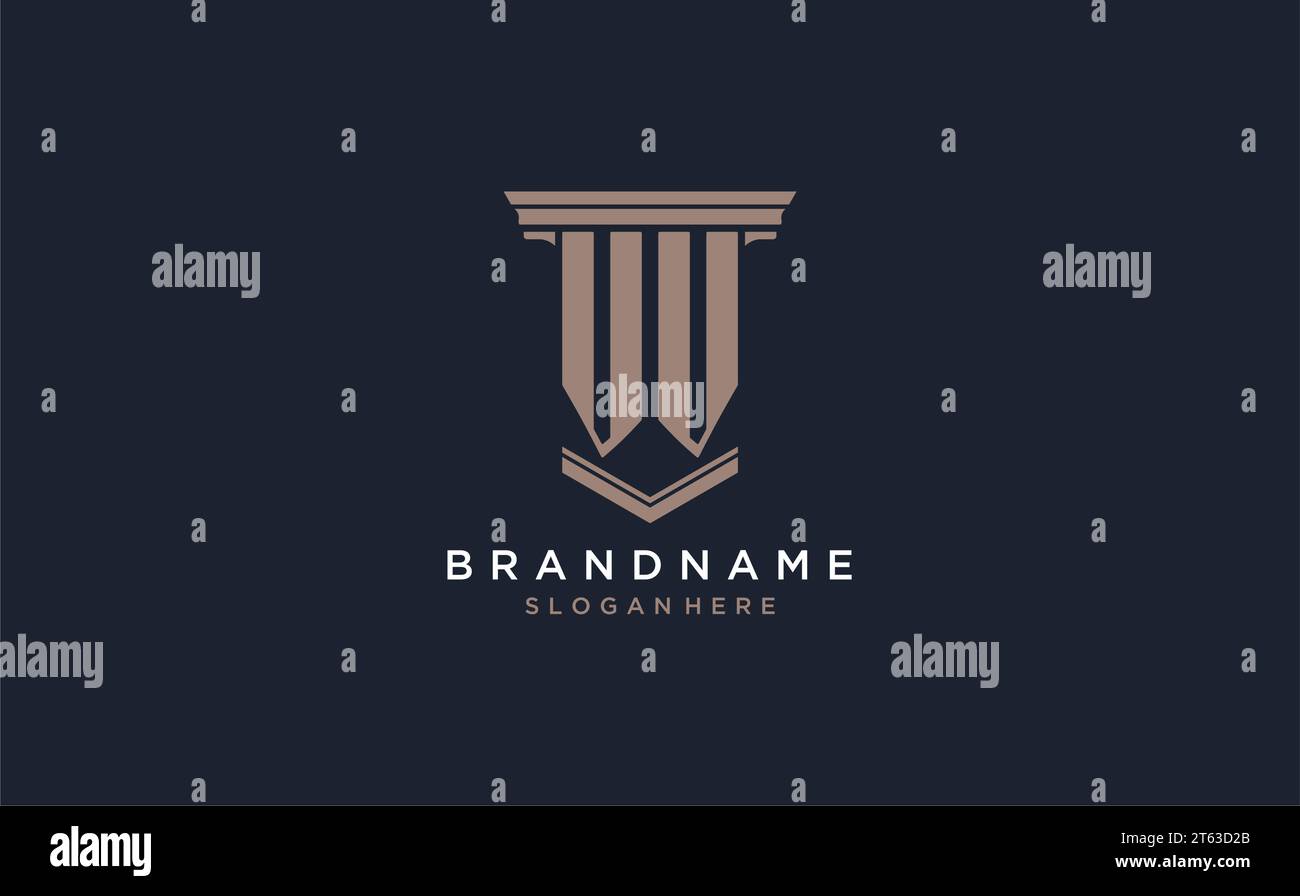 VV initial logo with pillar style, luxury law firm logo design ideas ...