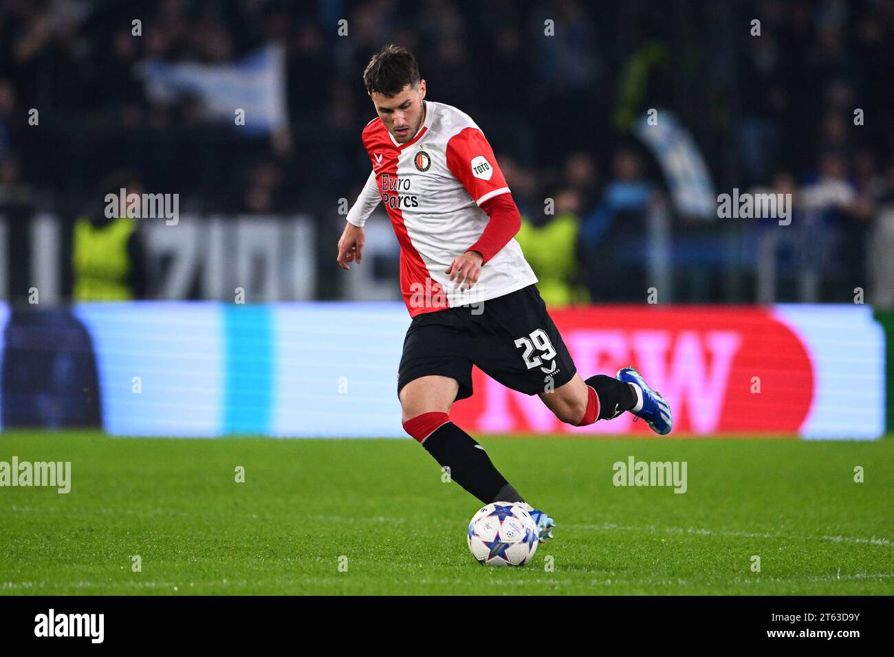 Santiago Gimenez of Fayenoord in action during the Uefa Champions ...