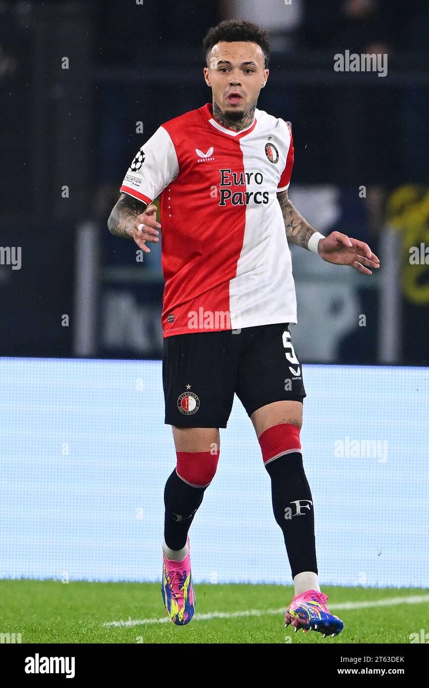 Quilindschy Hartman of Fayenoord looks on during the Uefa Champions ...