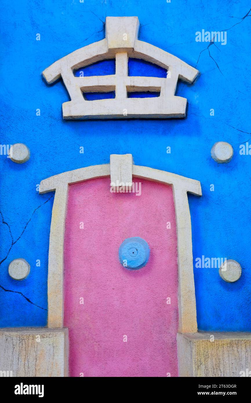 Cartoon door building Stock Photo - Alamy