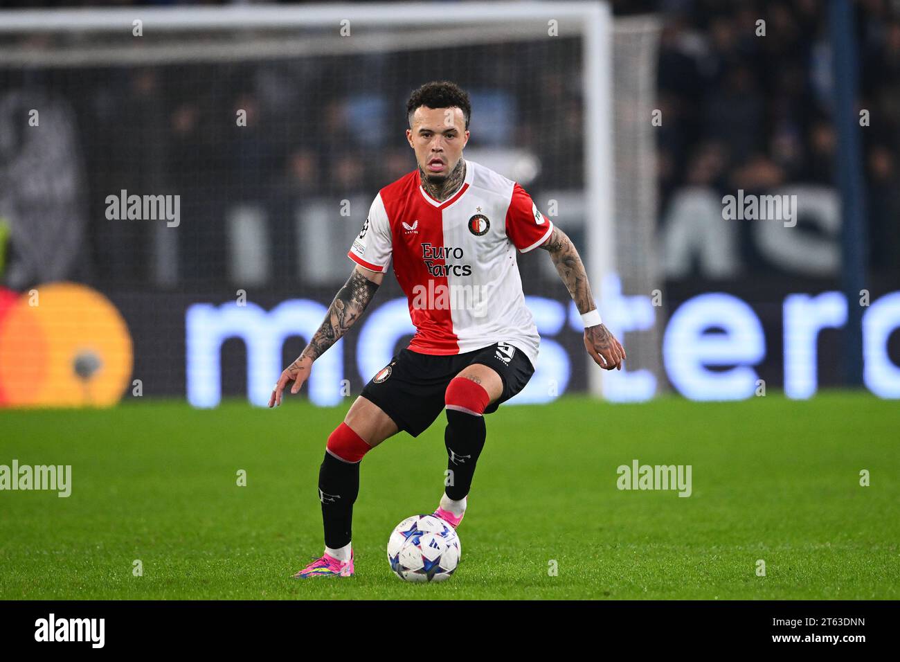 Quilindschy Hartman of Fayenoord in action during the Uefa Champions ...