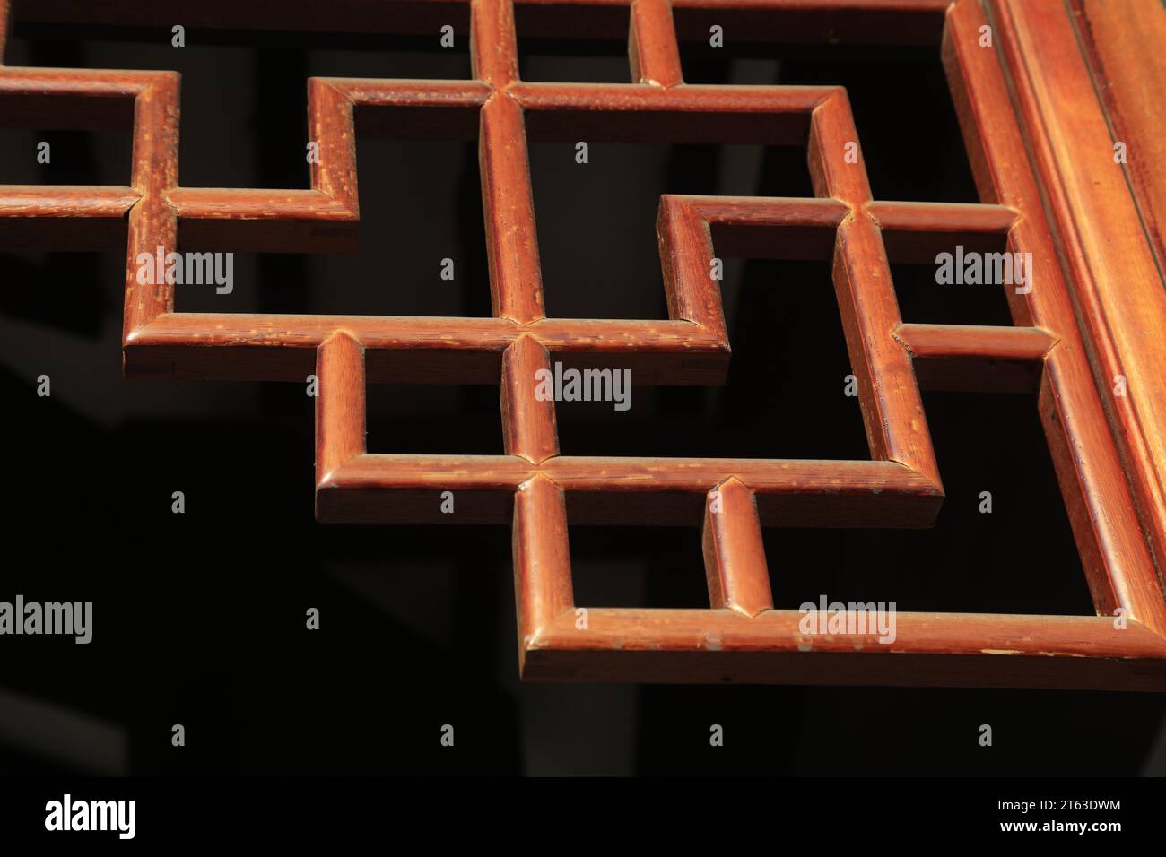 Wooden decoration structure Stock Photo - Alamy