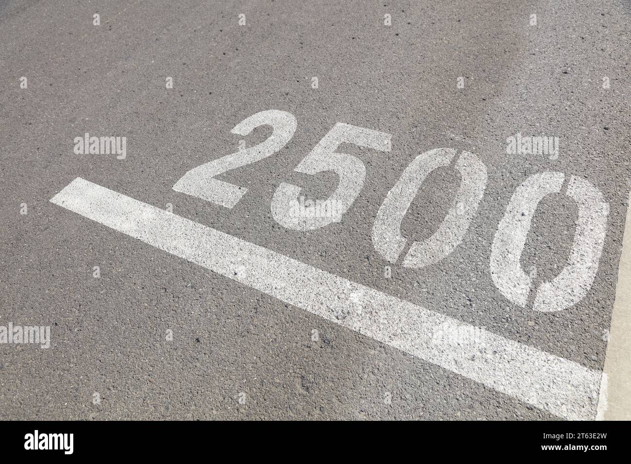 Numbers sign on the road Stock Photo - Alamy