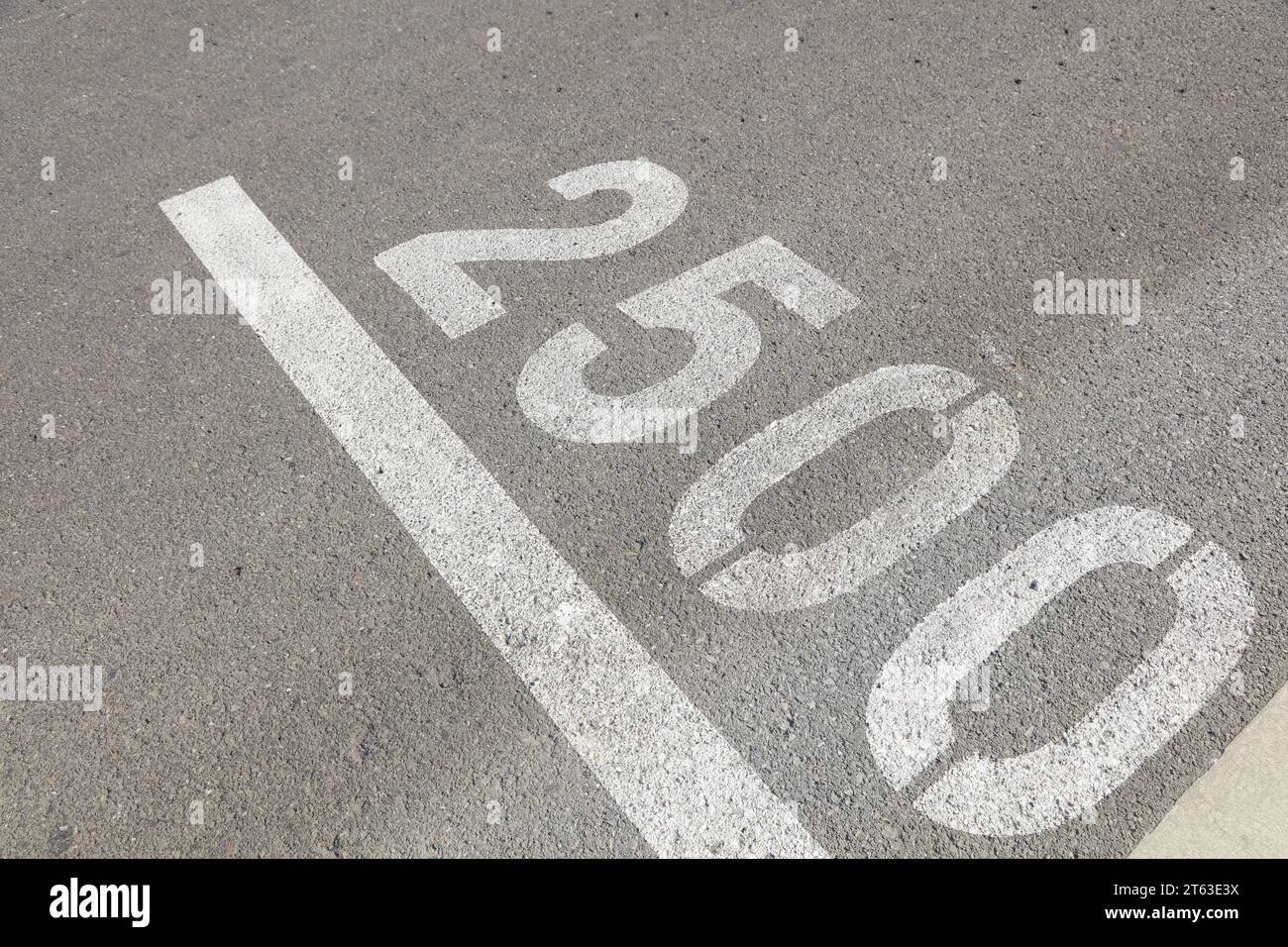 Numbers sign on the road Stock Photo - Alamy