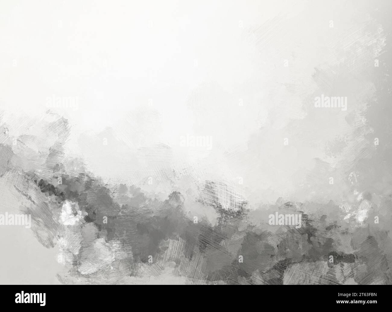 Abstract white and light gray oil painting background with brush ...