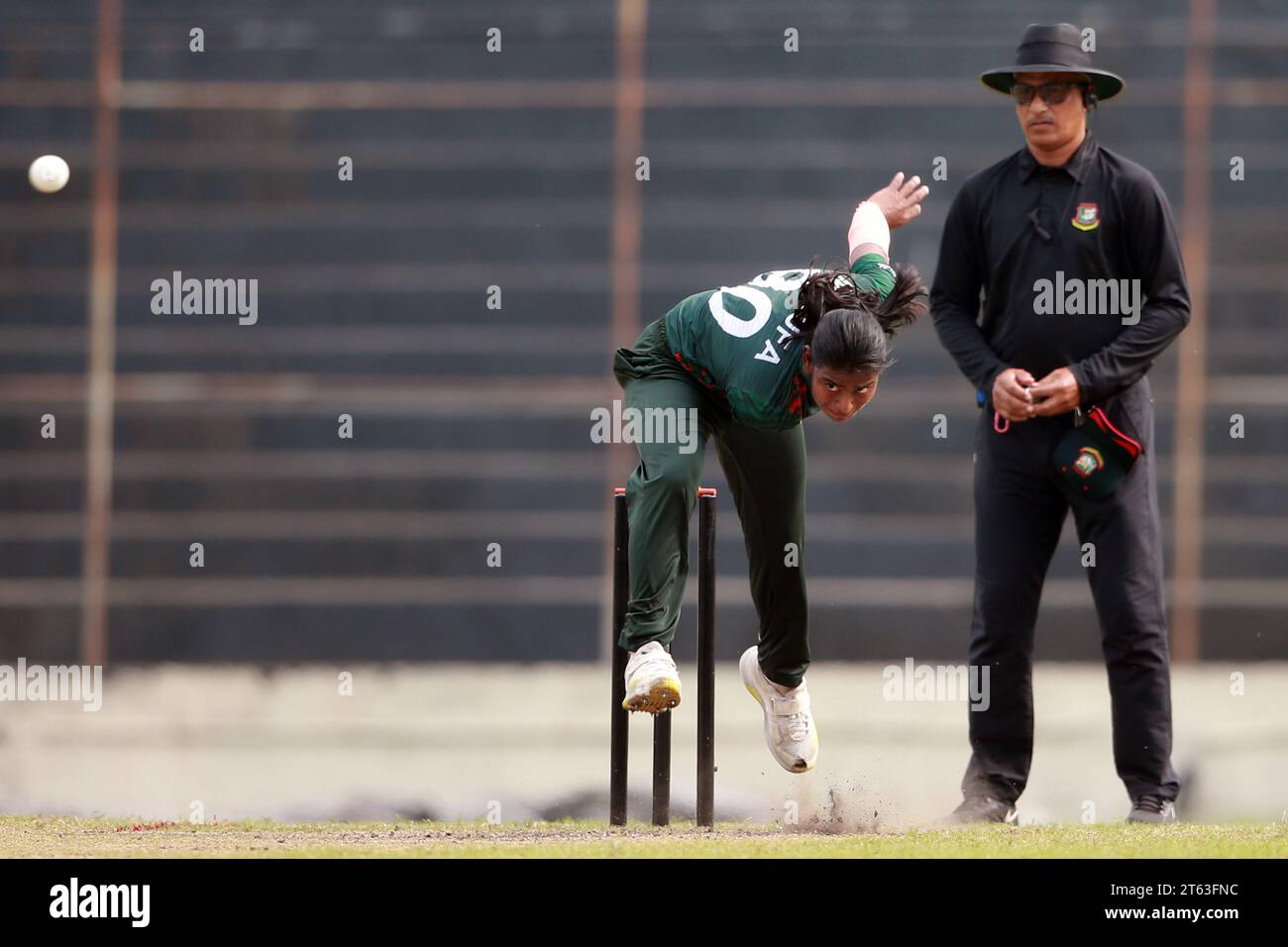 Bangladesh women's cricket team pace bowler Marufa Akter bowl agaonst ...