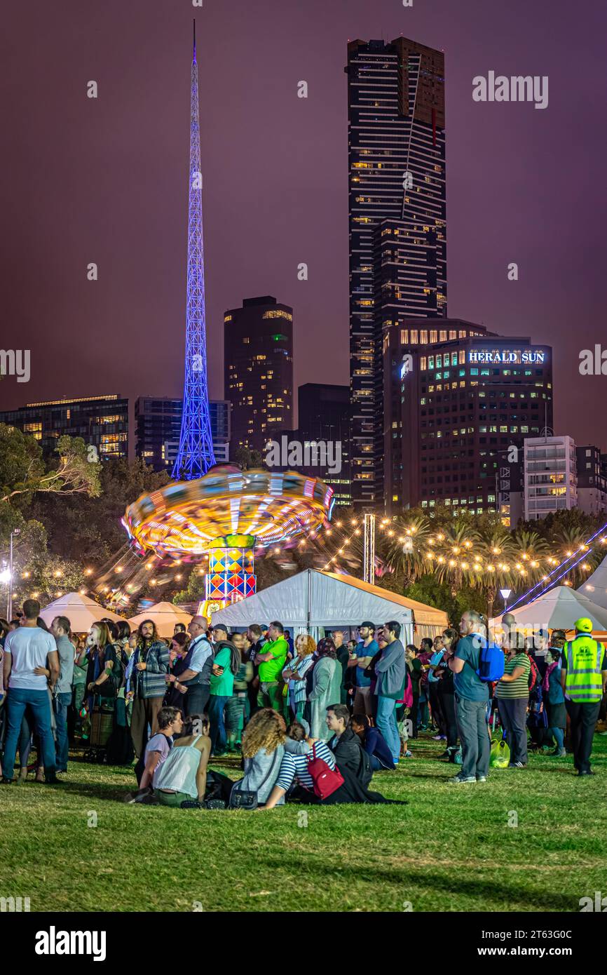 Melbourne VIC, Australia - People crowds at the annual Moomba festival ...
