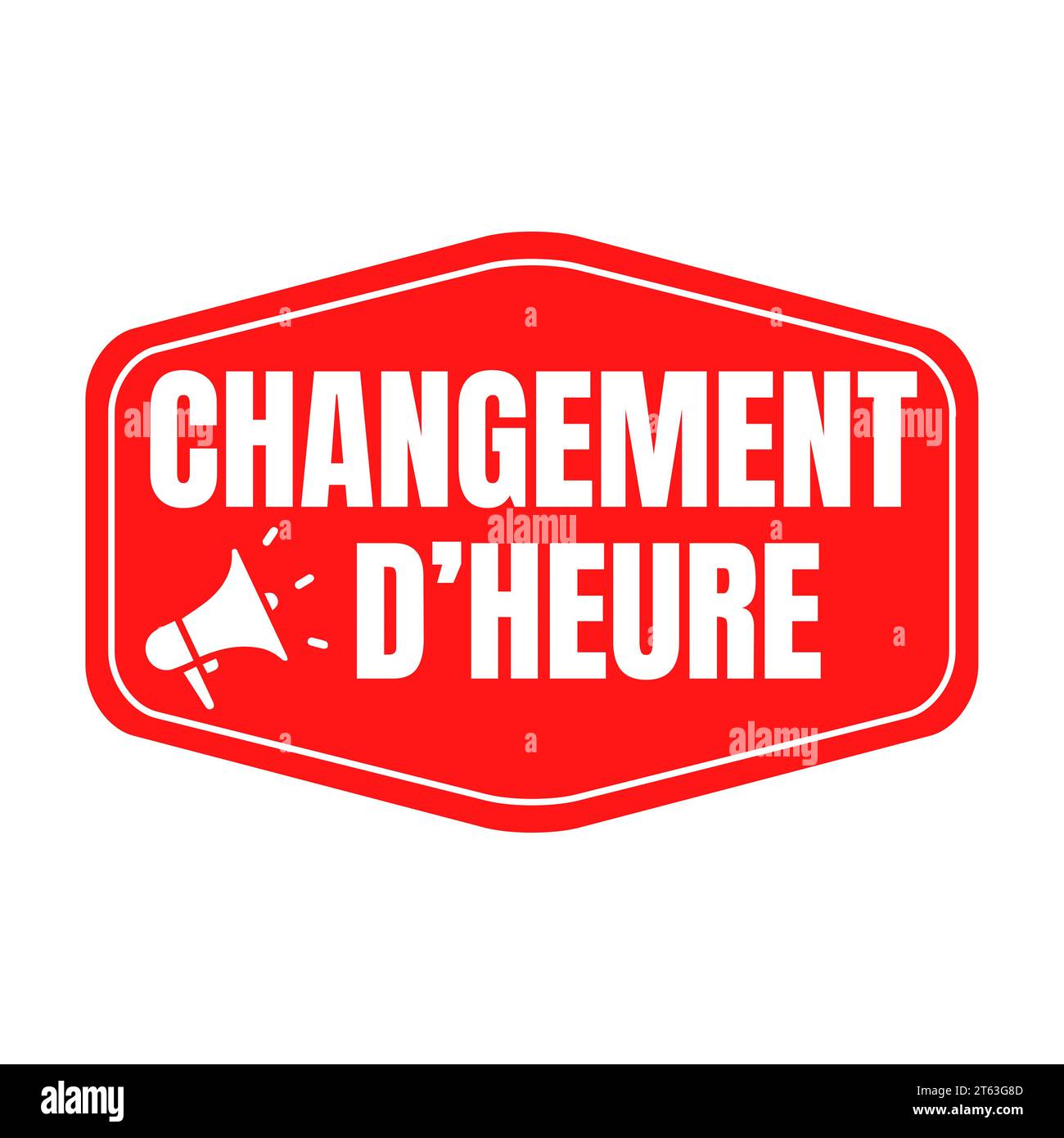 Time for change called changement d'heure in French language Stock ...