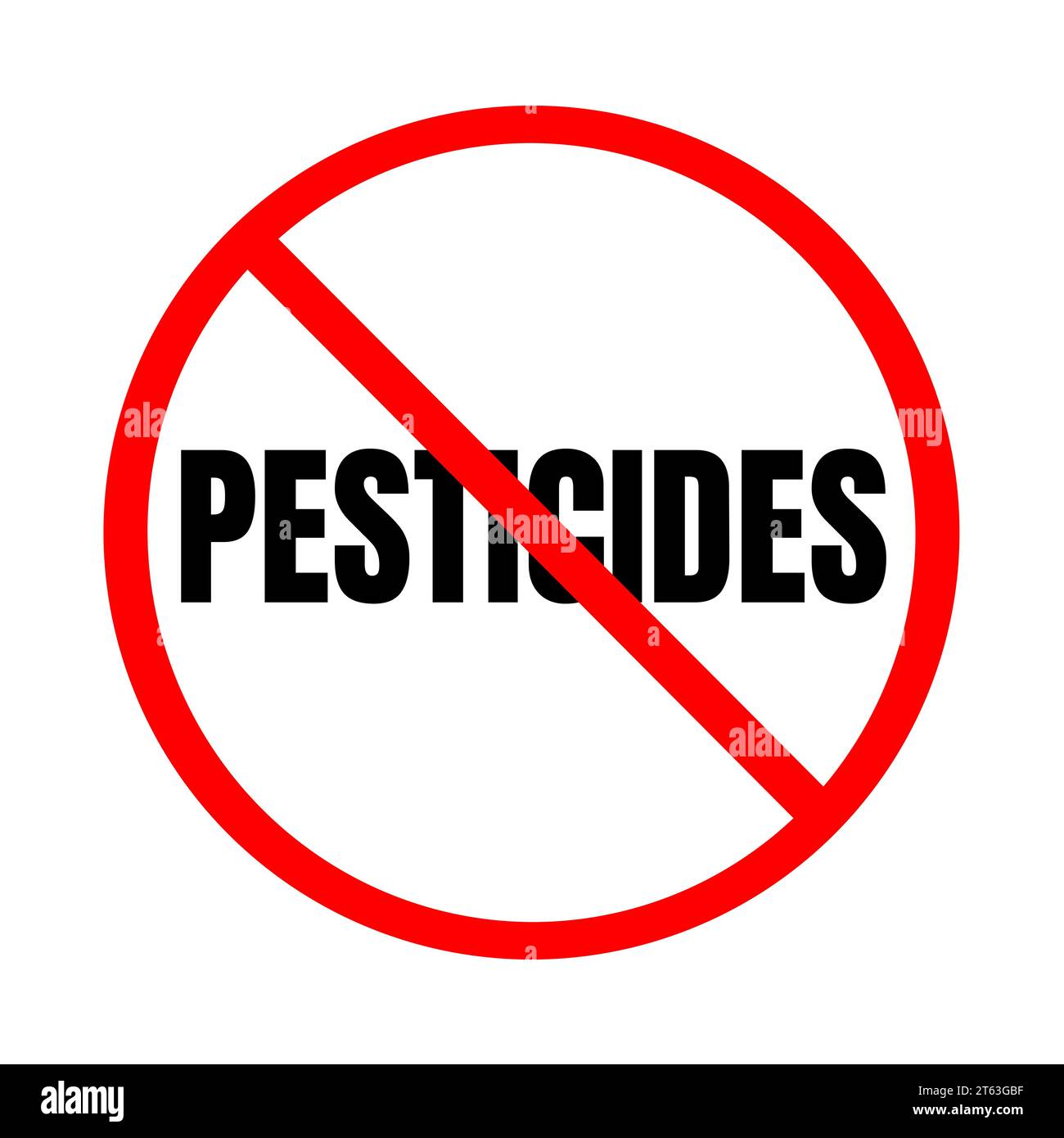 No pesticides symbol icon illustration Stock Photo - Alamy