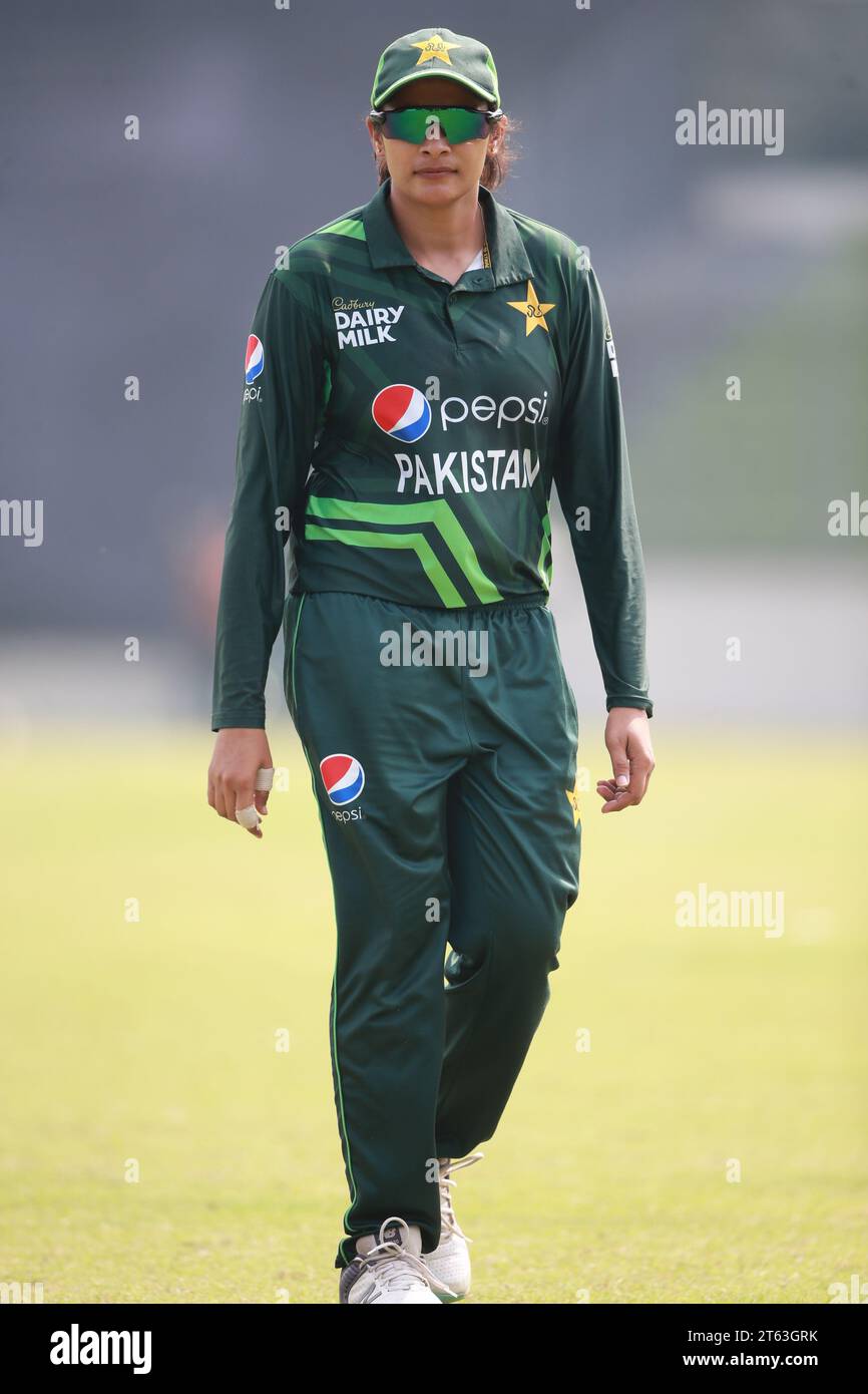 Pakistani women cricketer Sadia Iqbal. Bangladesh women's cricket team ...