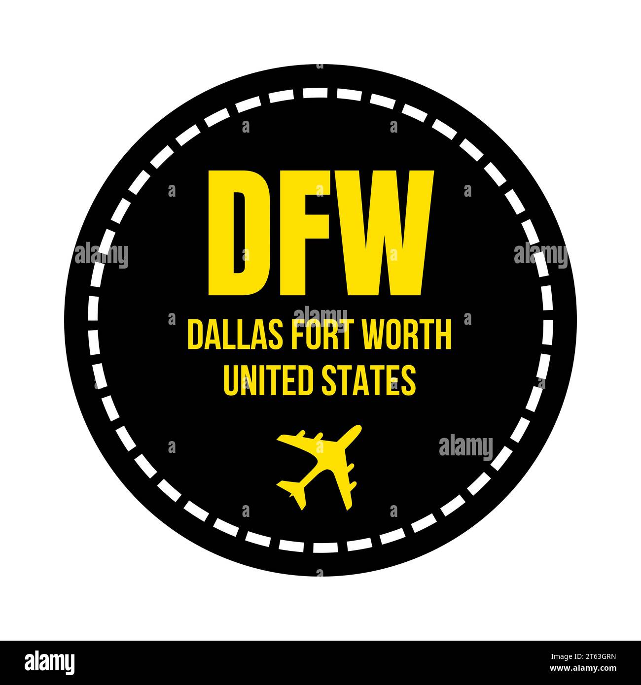 DFW Dallas airport symbol icon Stock Photo - Alamy