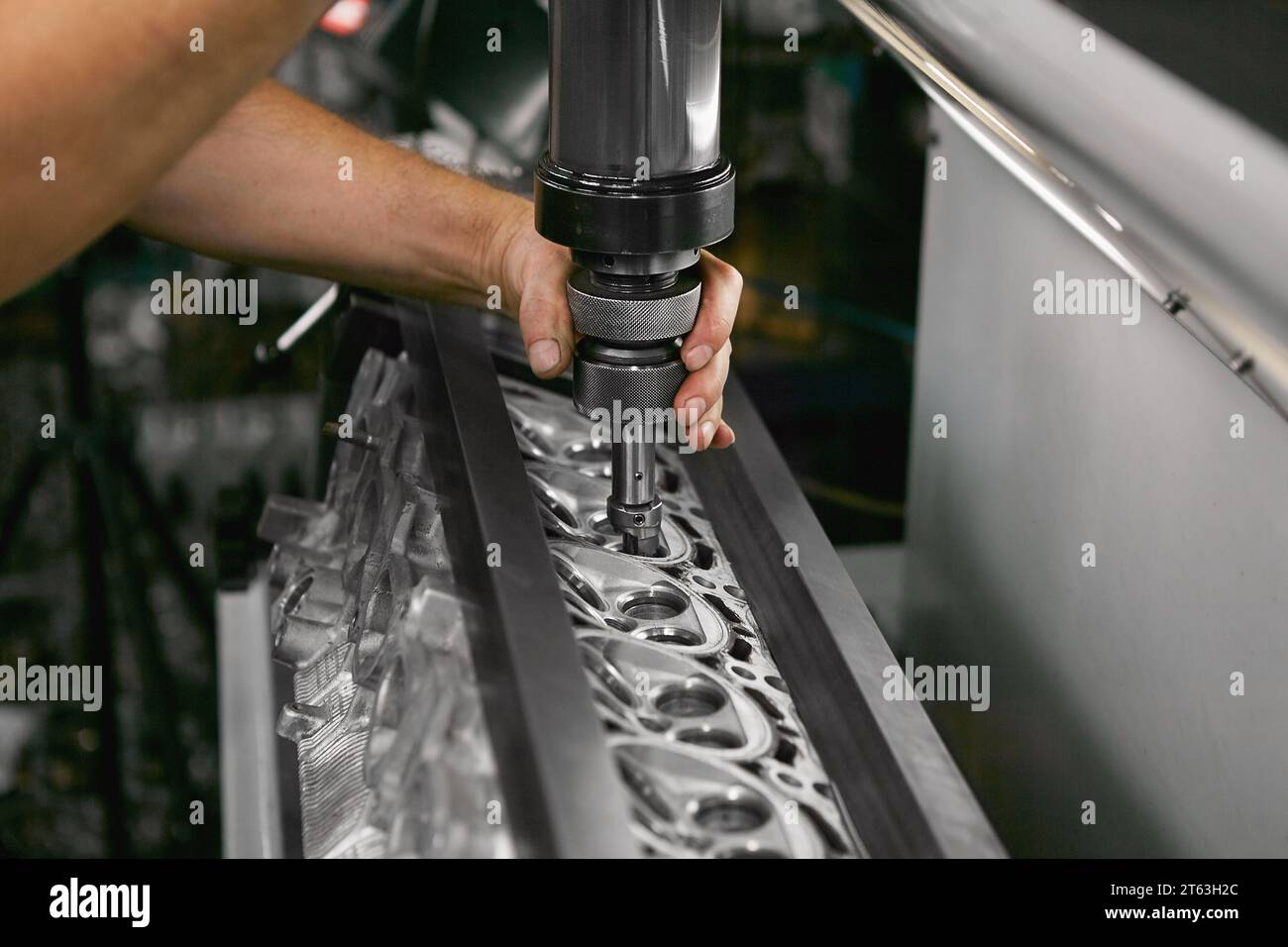 Restoration Of Engine Valves, close up Stock Photo - Alamy