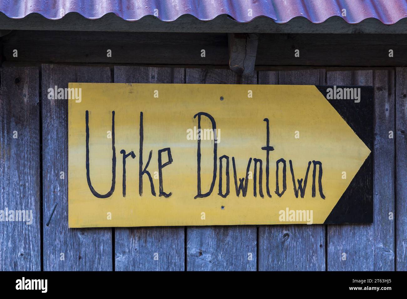 Urke downtown sign hi-res stock photography and images - Alamy