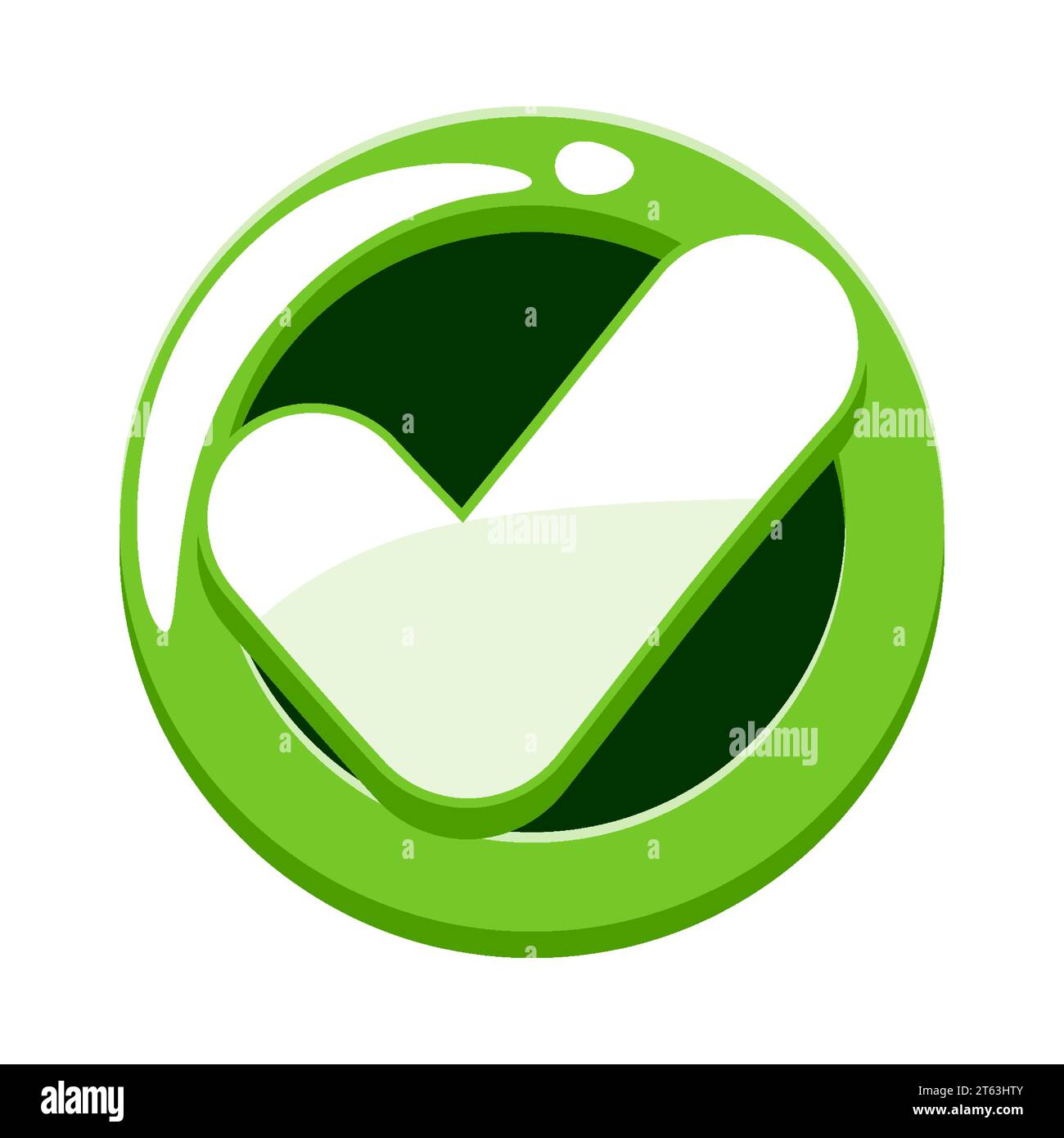 Button of confirmation, yes or check mark Stock Vector Image & Art - Alamy