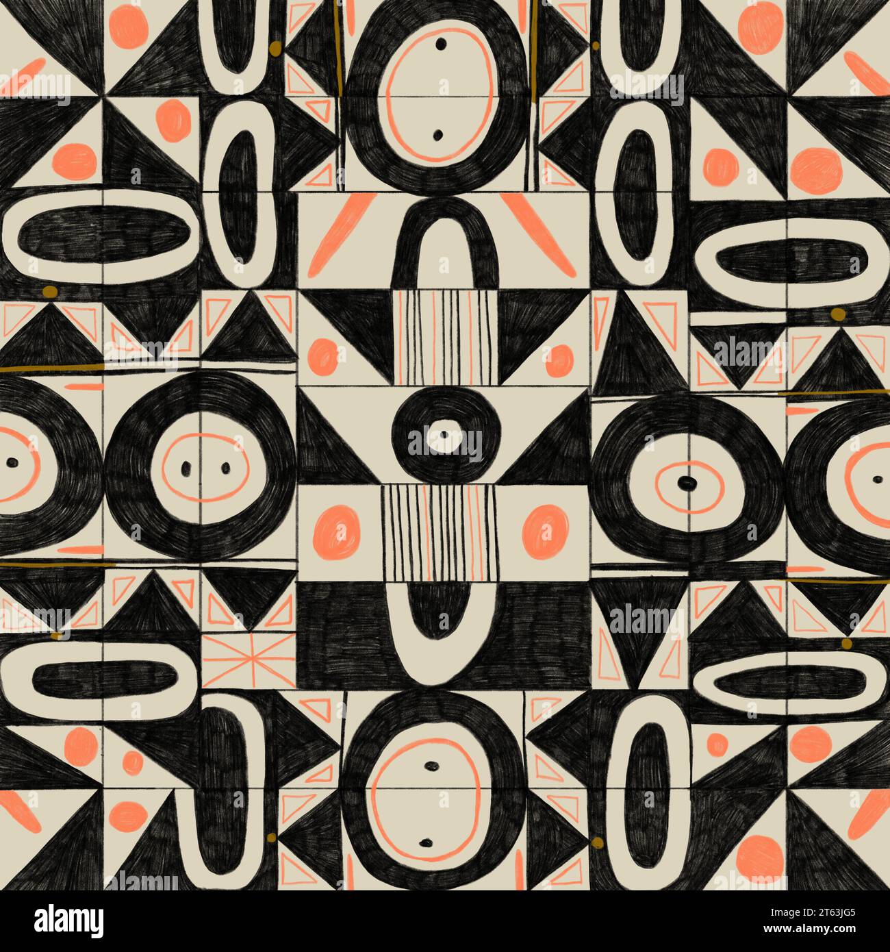 Illustration of colorful different seamless and geometric patterns in ...