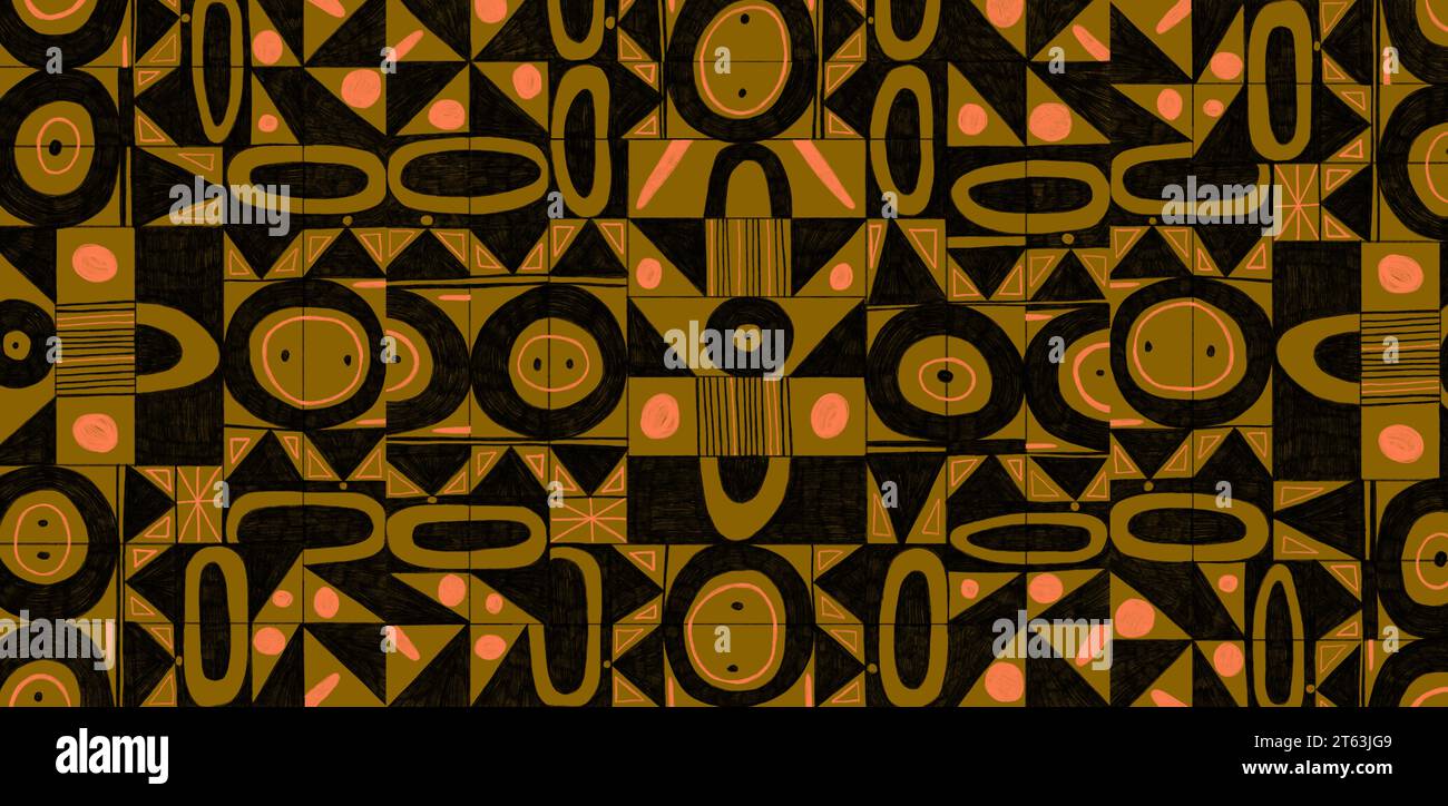 Illustration Of Colorful Different Seamless And Geometric Patterns In