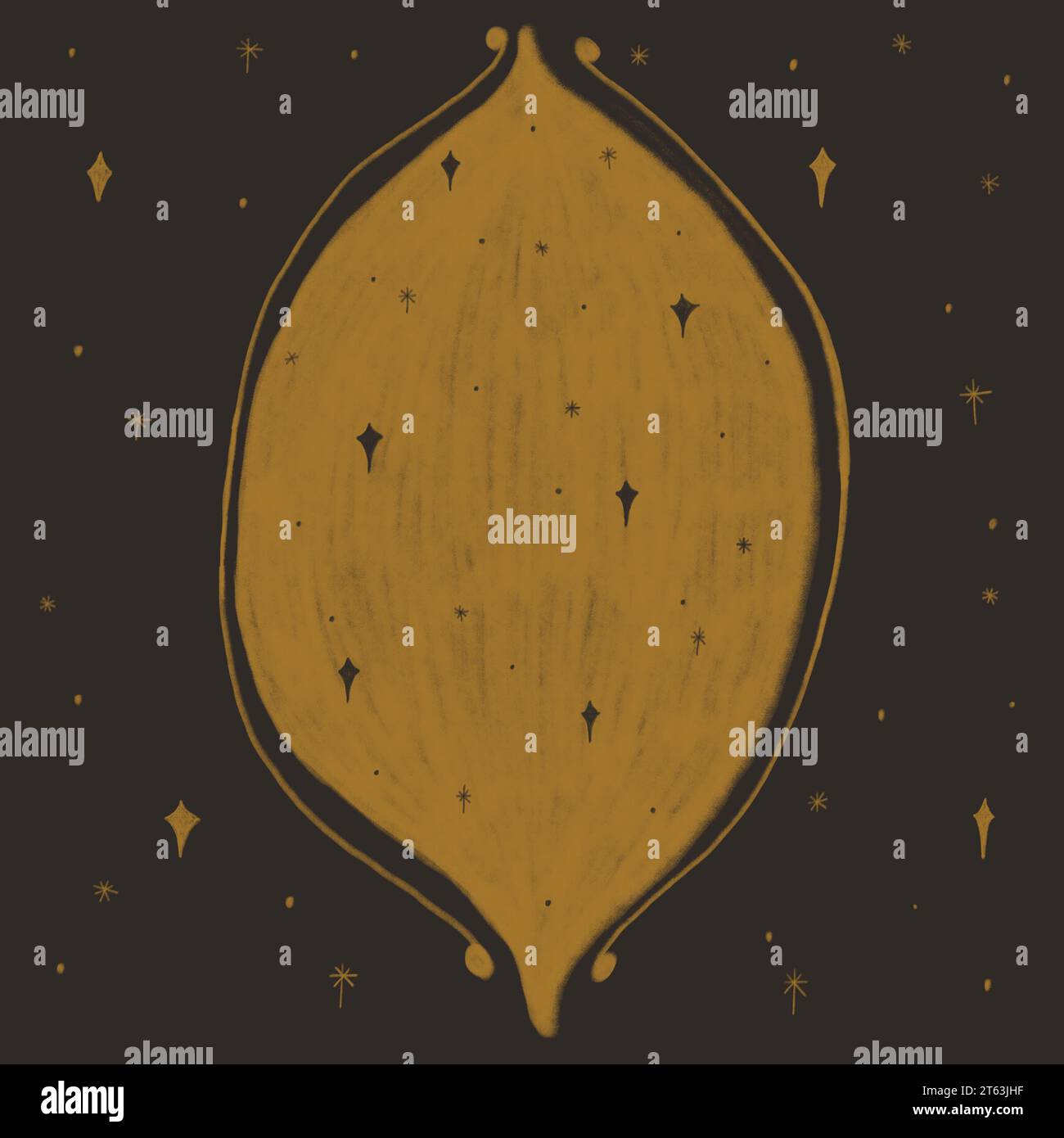 Illustrative image of neo primitive abstract drawing on black ...