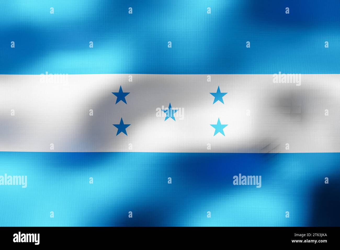 Honduras - textile flag - 3d illustration Stock Photo - Alamy