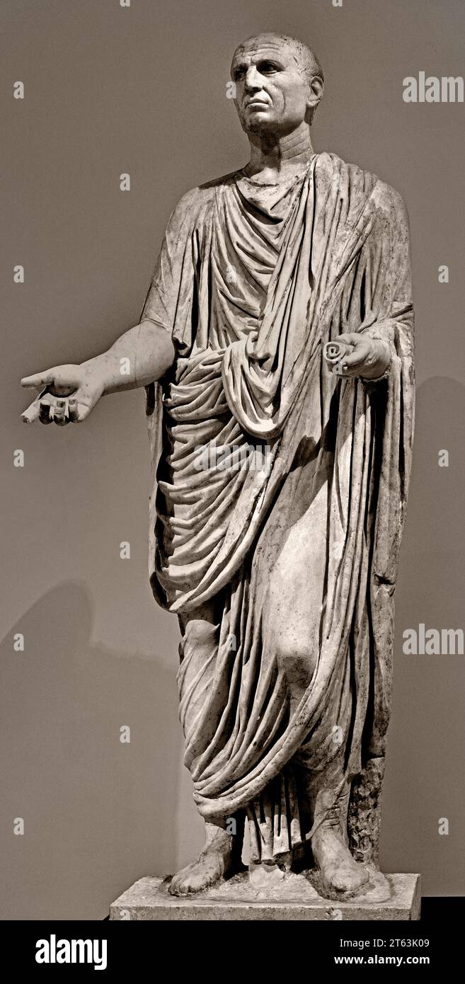 Togatus (man wearing a toga) known as Cicero, 1st Century AD, Pompeii ...