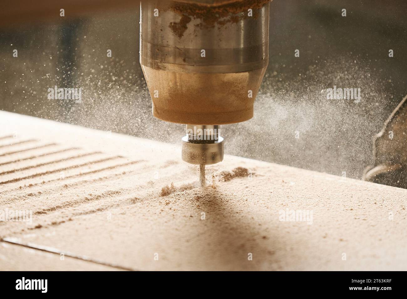 Cnc wood cutting cutter, machine with numerical control Stock Photo - Alamy