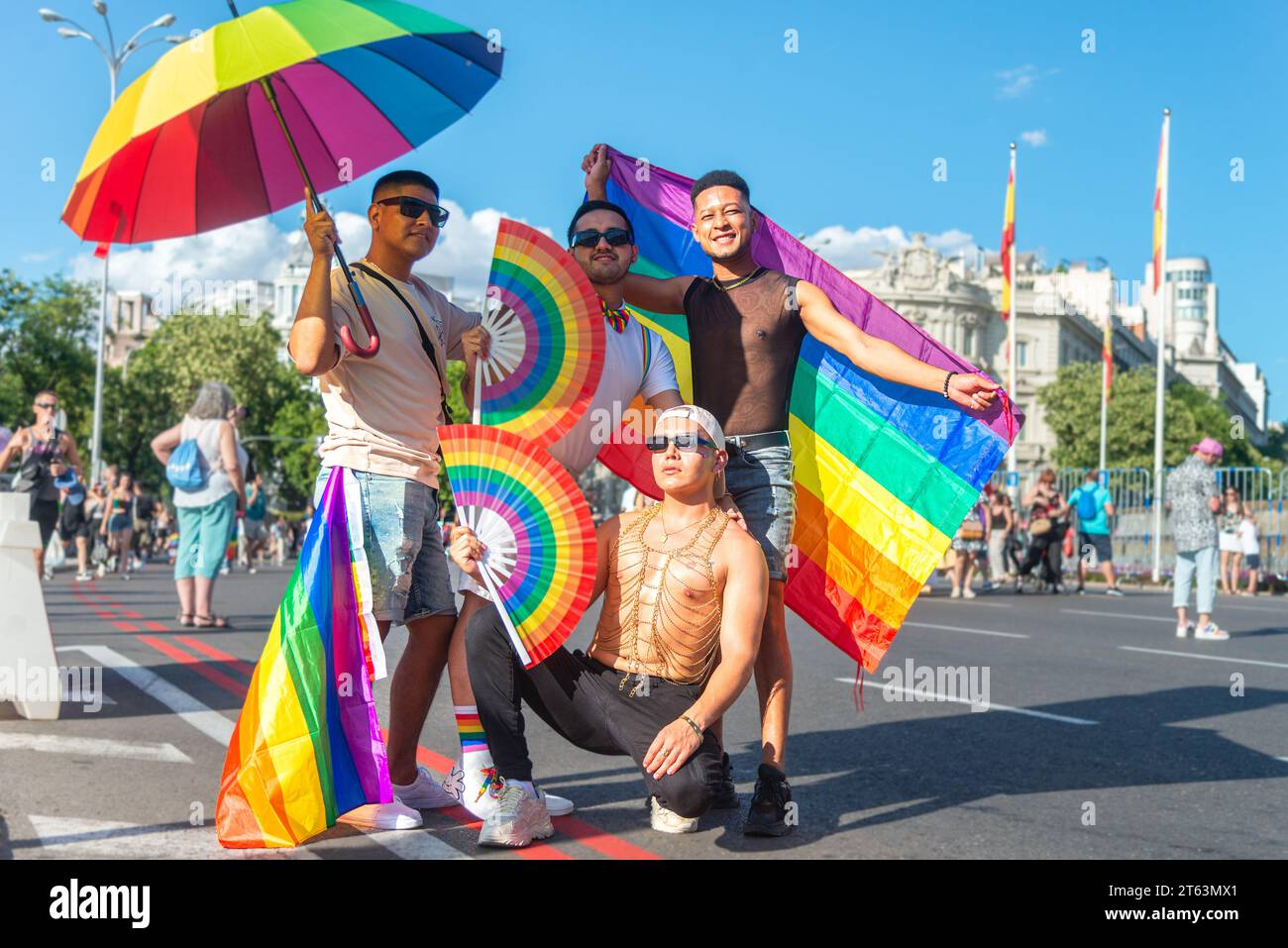 Diverse crowd at pride parade hi-res stock photography and images - Alamy