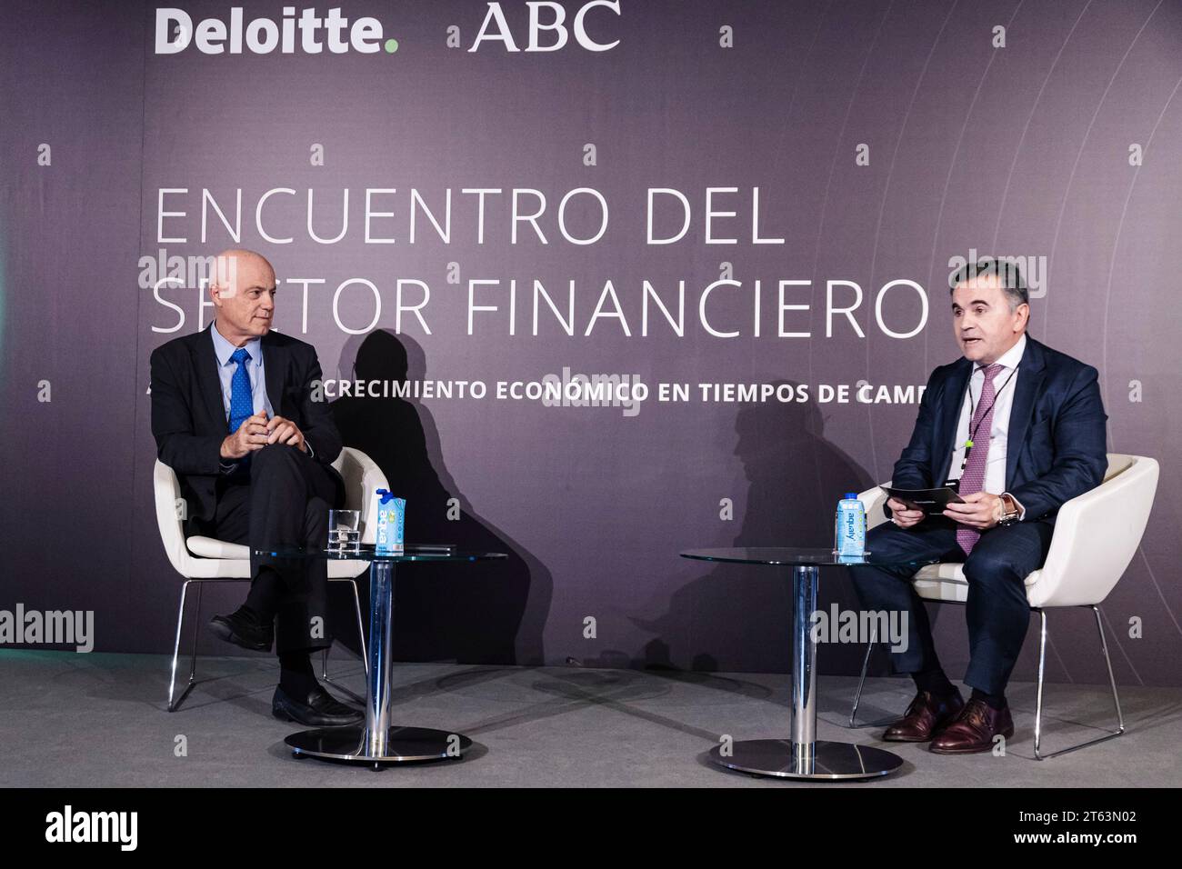 The chairman of the European Banking Authority, José Manuel Campa (left), and Deloitte partner ...