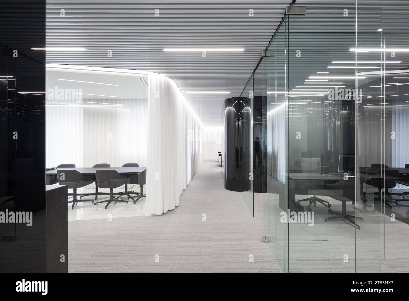 Office setting featuring dark hi-res stock photography and images - Alamy