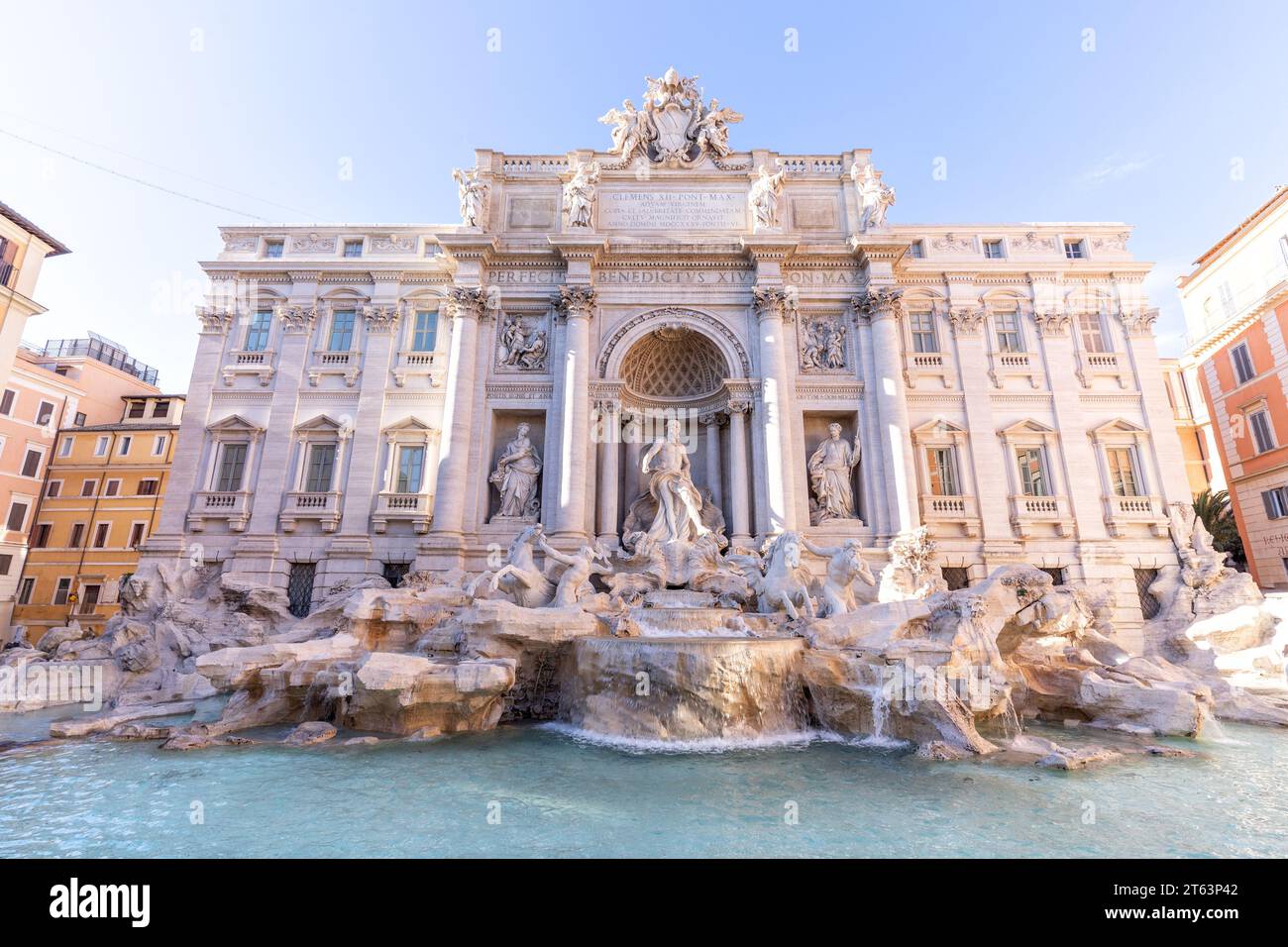 View of the iconic Trevi Fountain in Rome, Italy, showcasing its ...