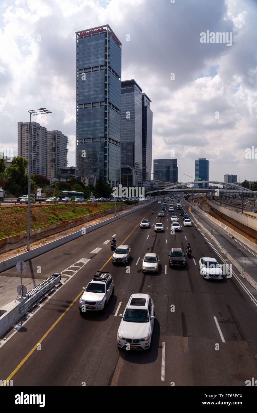 Tel Aviv, Israel - October 4, 2023: The Electra Tower is an office sky ...