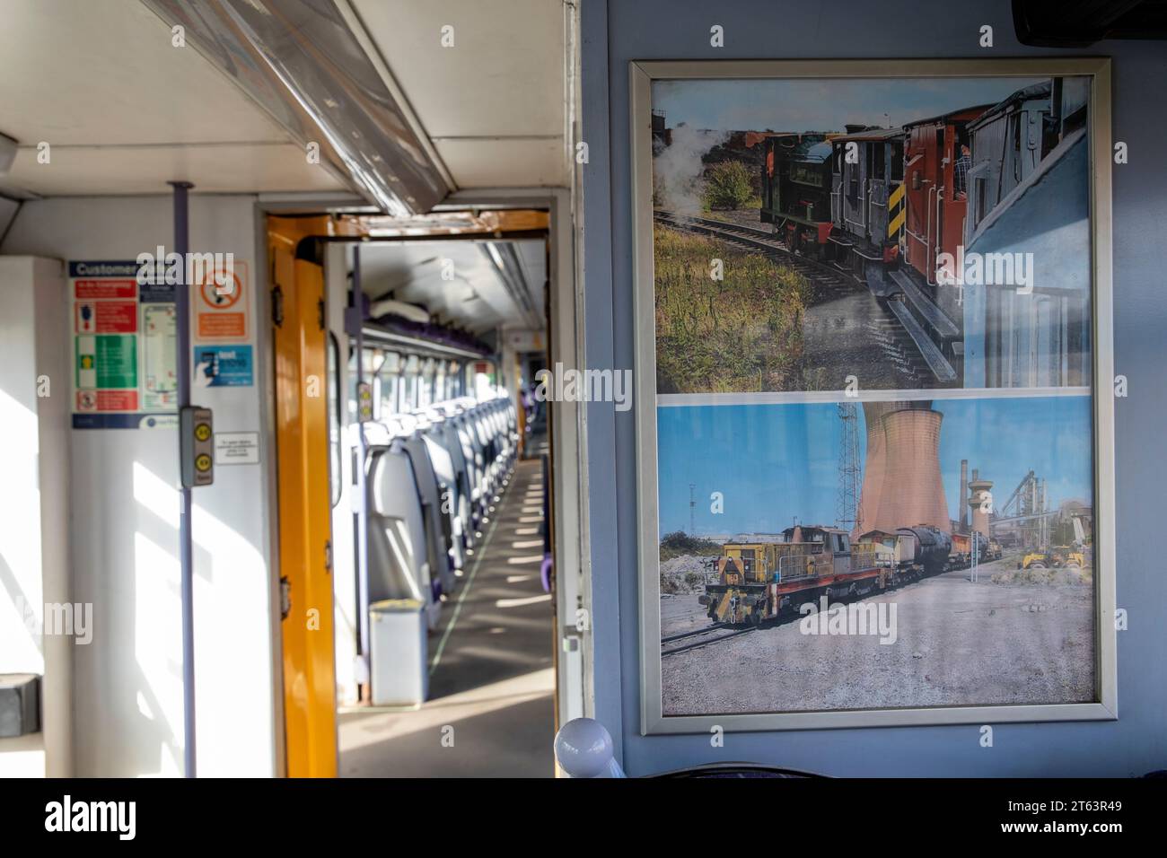 Journalist Jim Waterson taking part in a Pacer Train driver experience ...