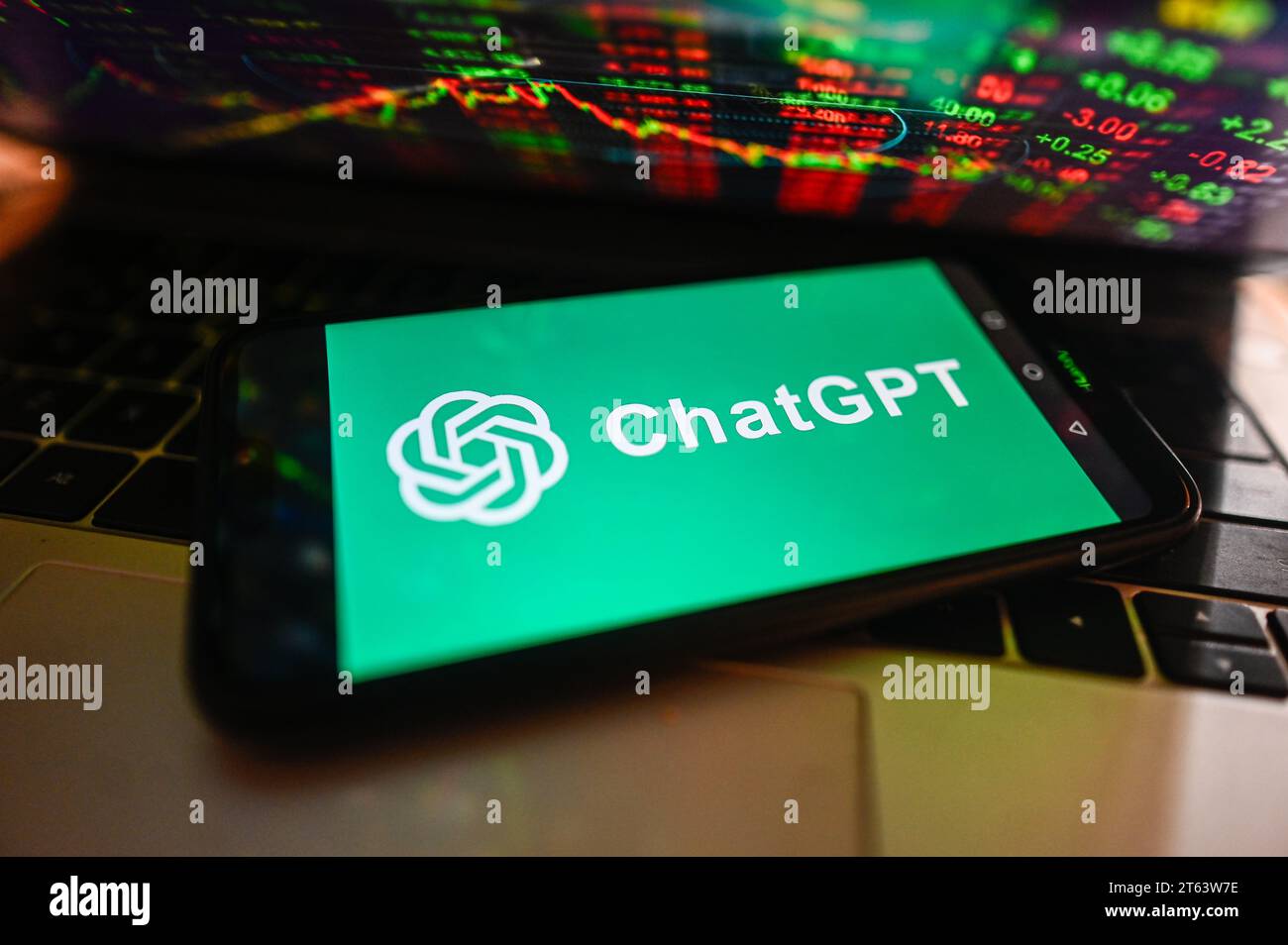 In this photo illustration, a Chat GPT logo is displayed on a ...