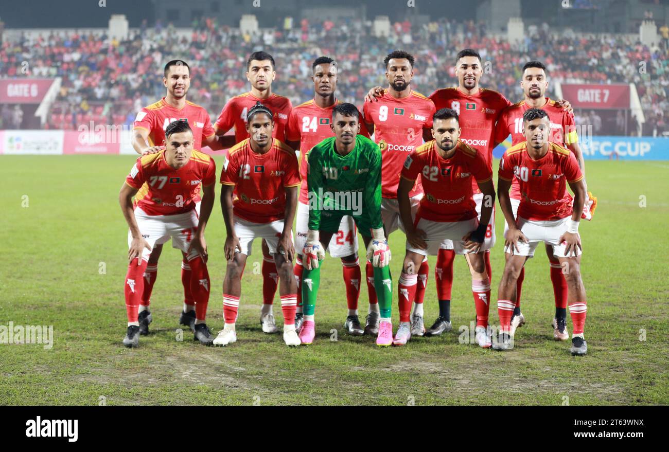 Bashundhara Kings team group photo session before the AFC Cup 2023-24 Group D encounter match ...