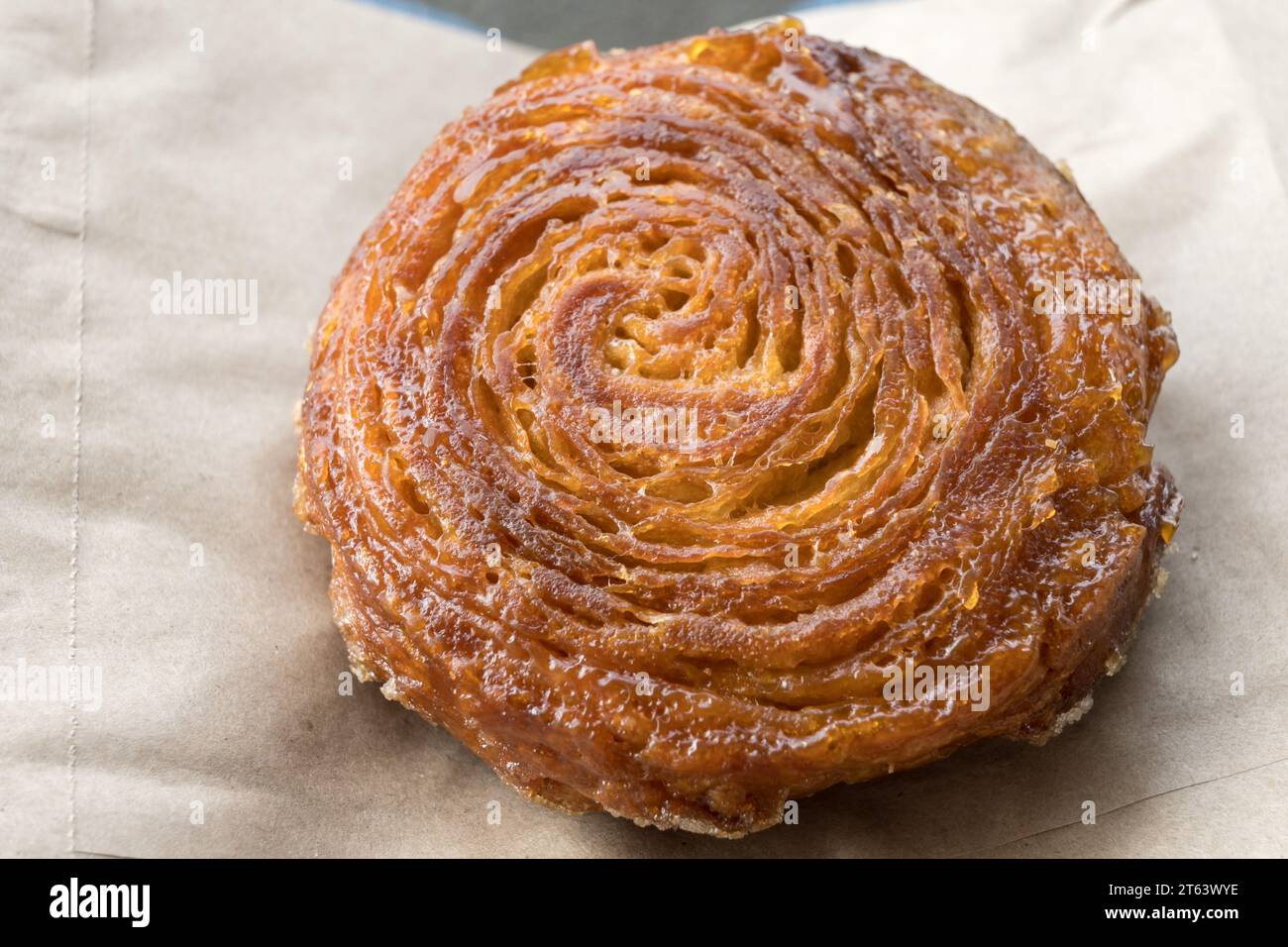 Kouign-amann, a traditional Breton cake made with butter Stock Photo ...