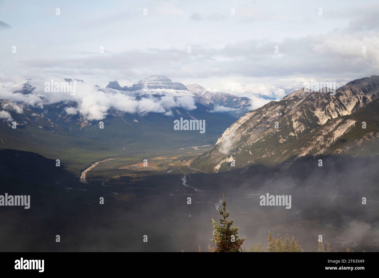Views form the summit of Sulphur Mountain, Banff National Park, Alberta, Canada Stock Photo - Alamy