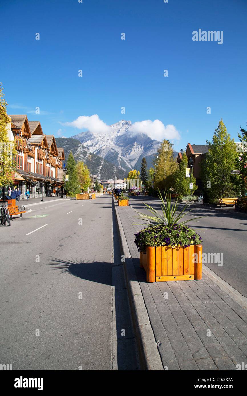 Cascade Mountain and the Town of Banff, Banff National Park, Alberta ...