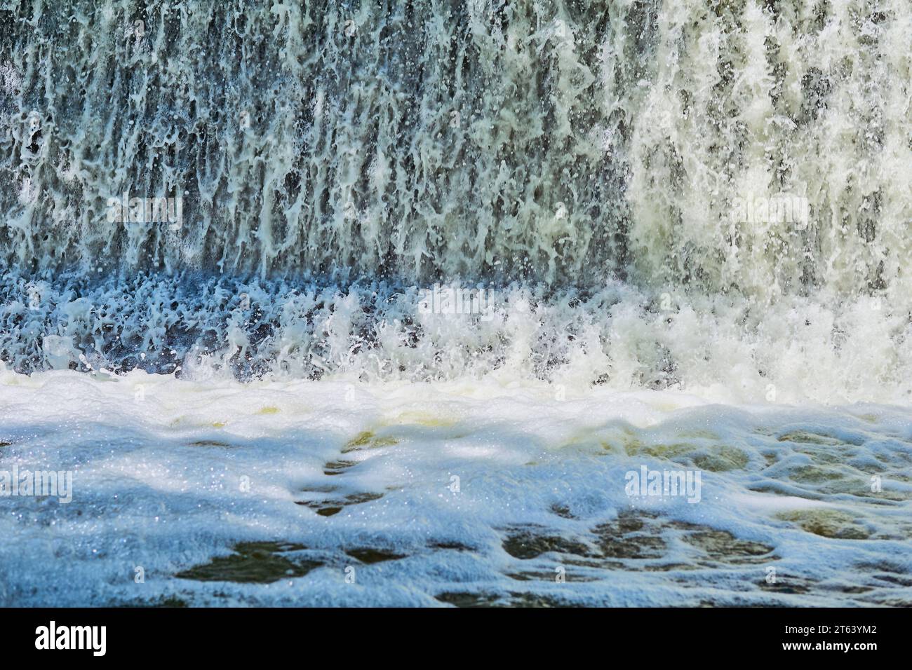 Powerful stream of clean water, foam. Waterfall, spa, pool, dam Stock ...
