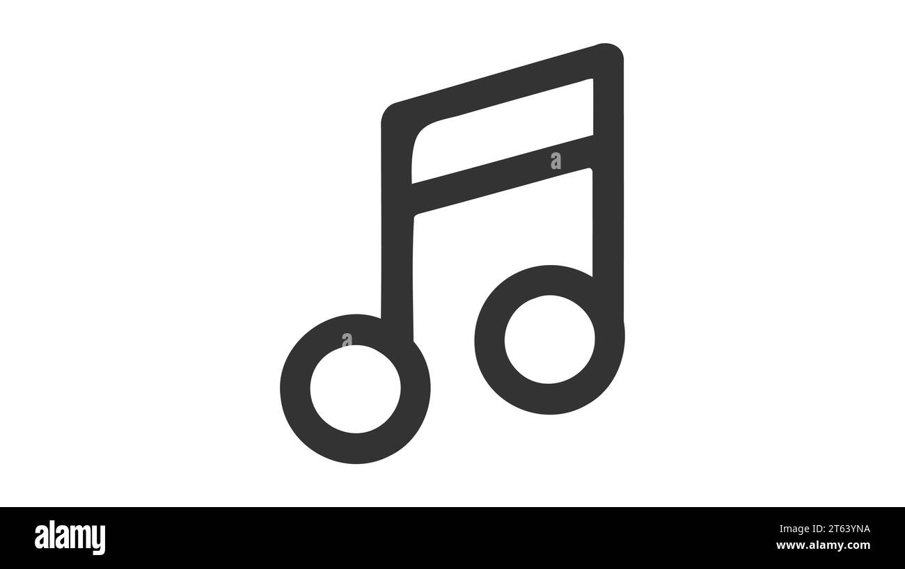 Vector Music note - Vector icon on white background Stock Vector Image ...