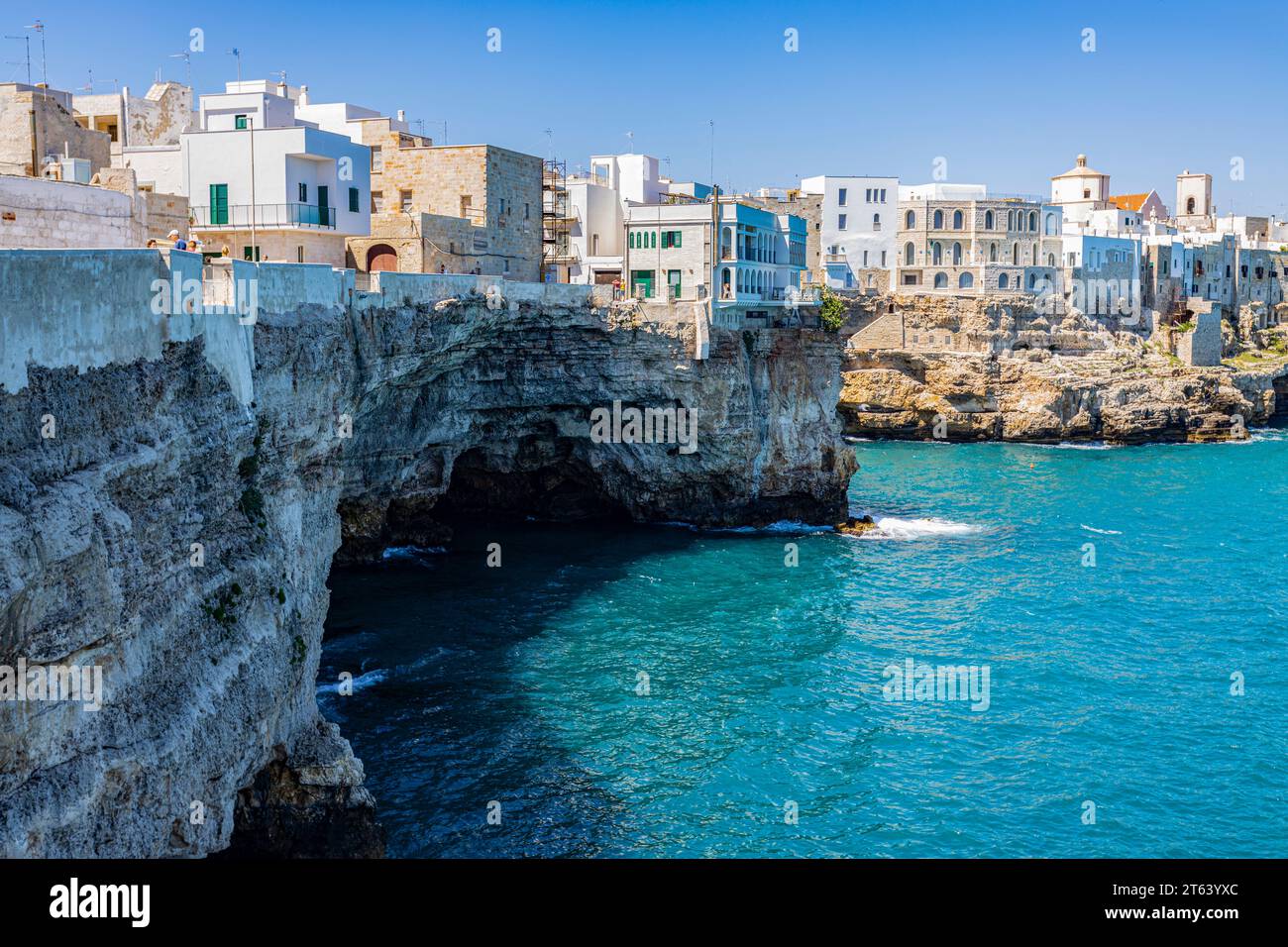 View of Polignano a Mare, province of Bari, Puglia, Italy Stock Photo ...