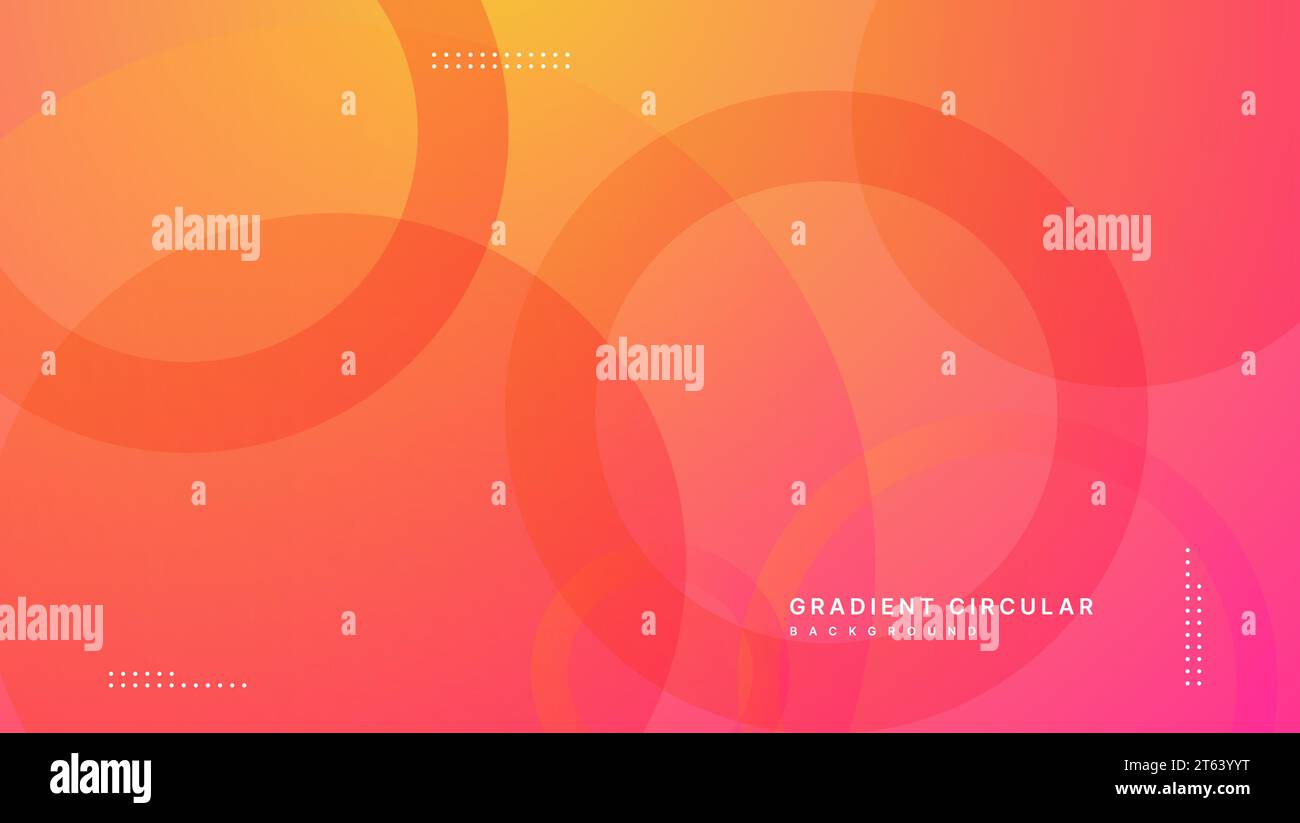 abstract gradient orange and pink background with overlapping circular composition Stock Vector ...