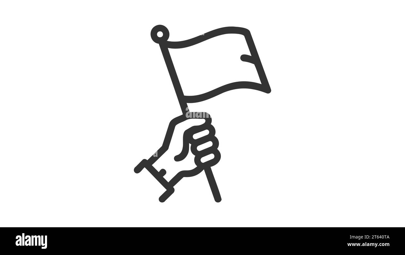 Hand Holding Flag icon, flag on hand vector Stock Vector Image & Art ...