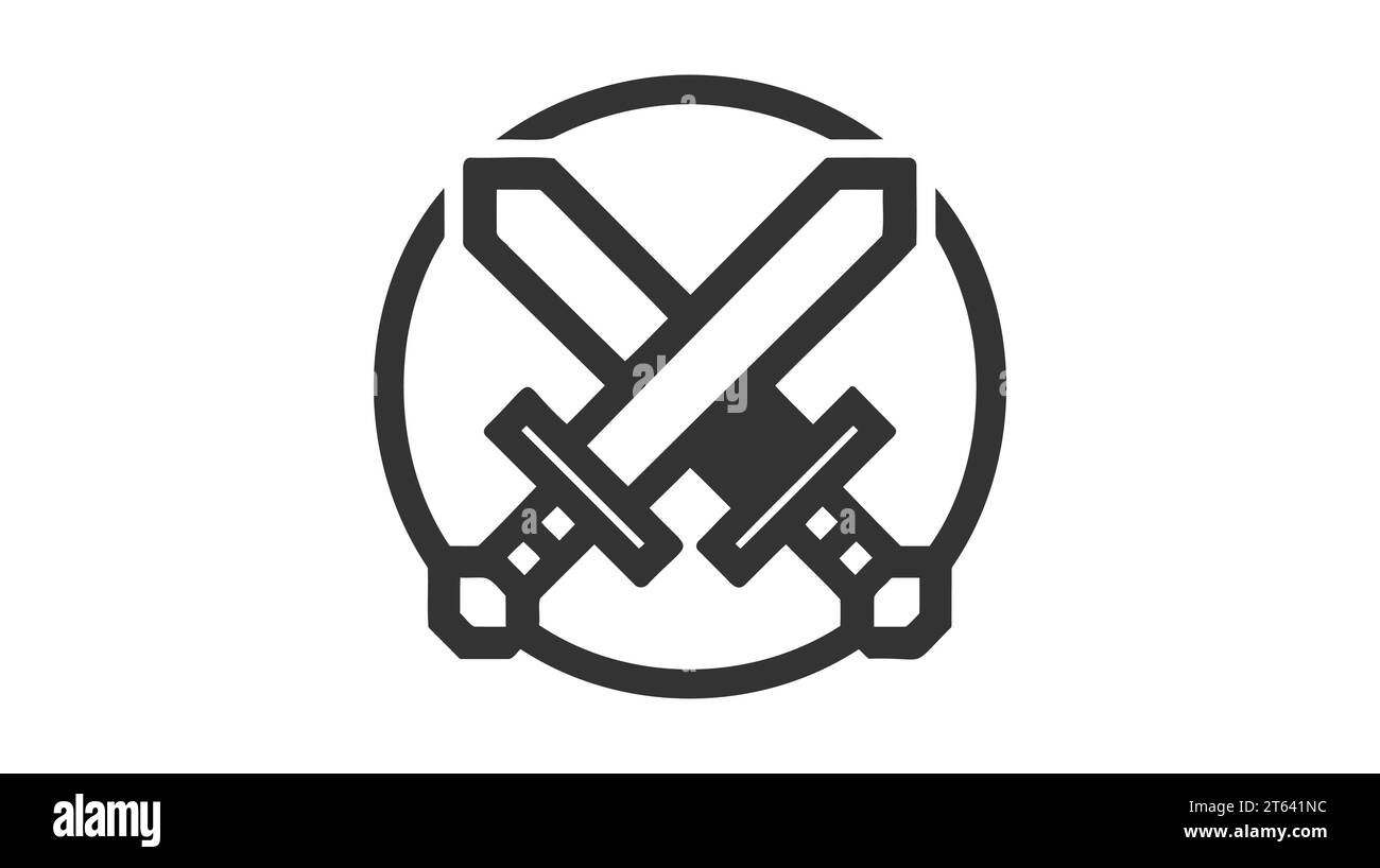 Crossed swords icon, heraldic weapon sign Stock Vector Image & Art - Alamy