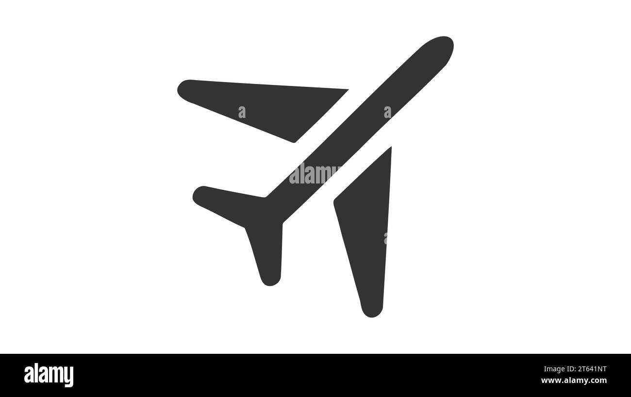 Plane icon vector, solid illustration, pictogram isolated on white ...