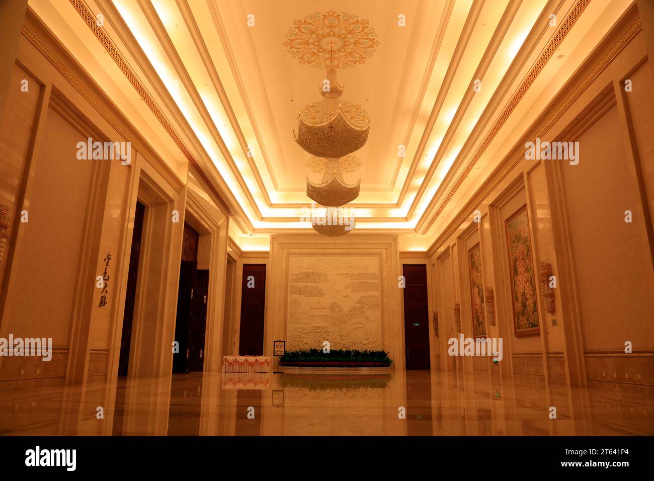 Hotel lobby passageway Stock Photo - Alamy