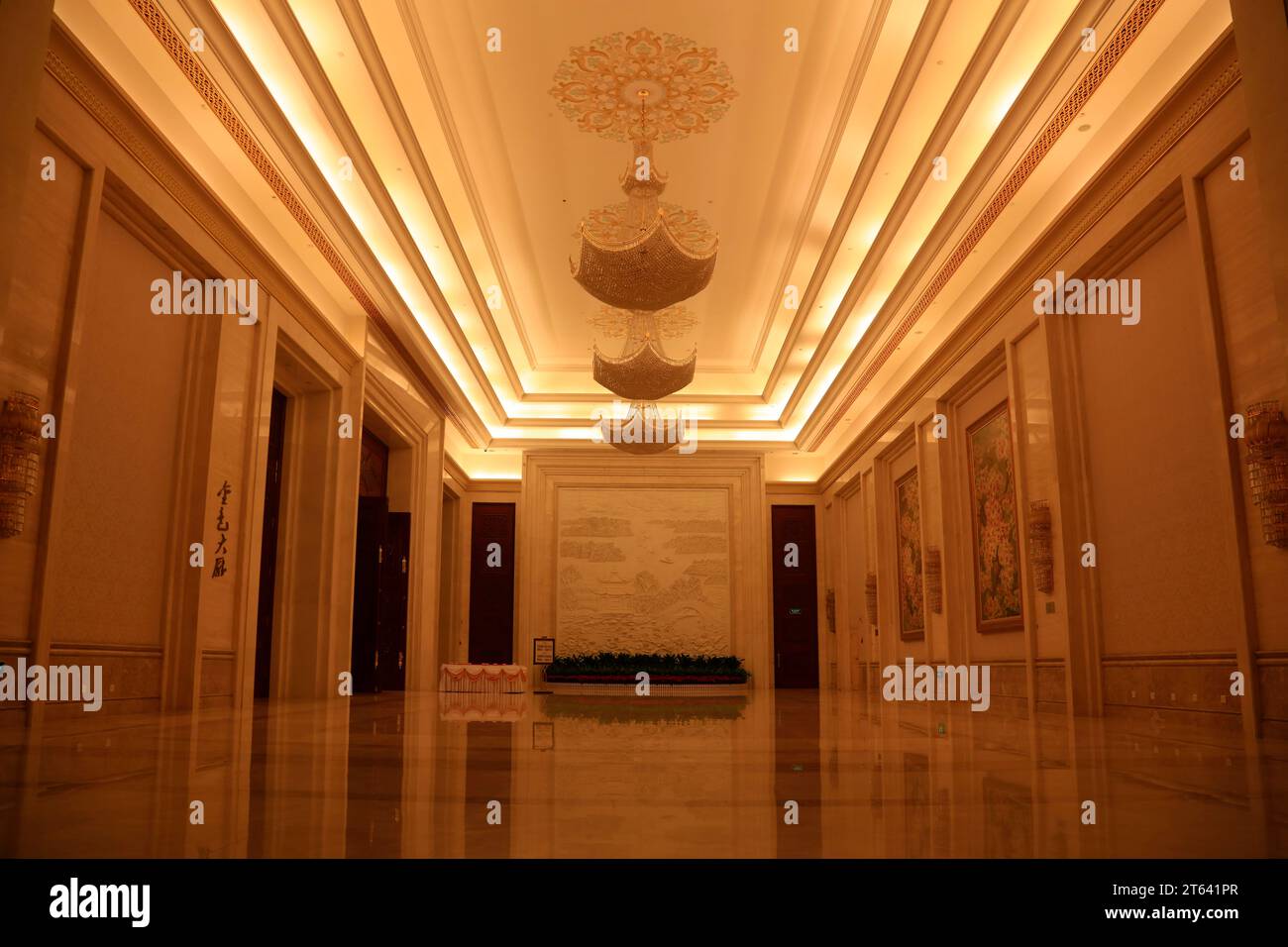 Hotel lobby passageway Stock Photo - Alamy