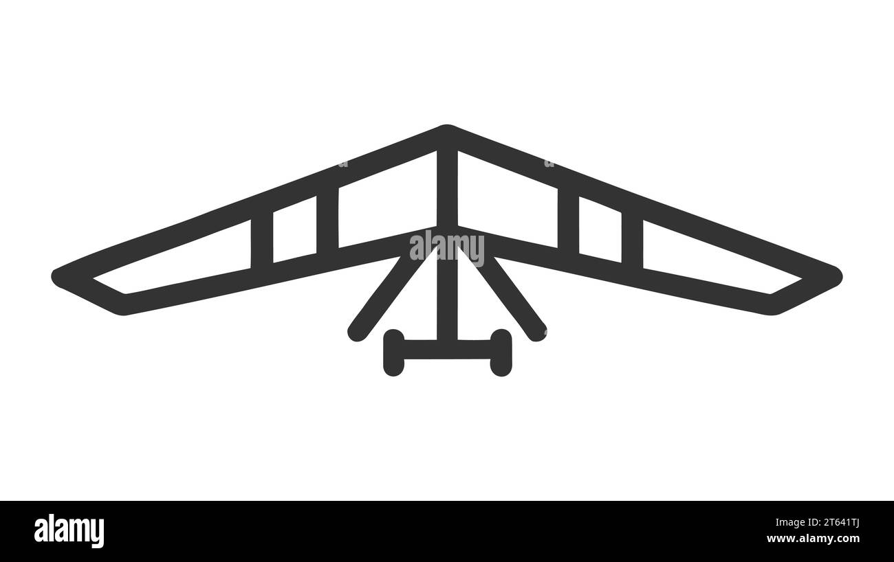 Black vector illustration of a hang glider Stock Vector Image & Art - Alamy