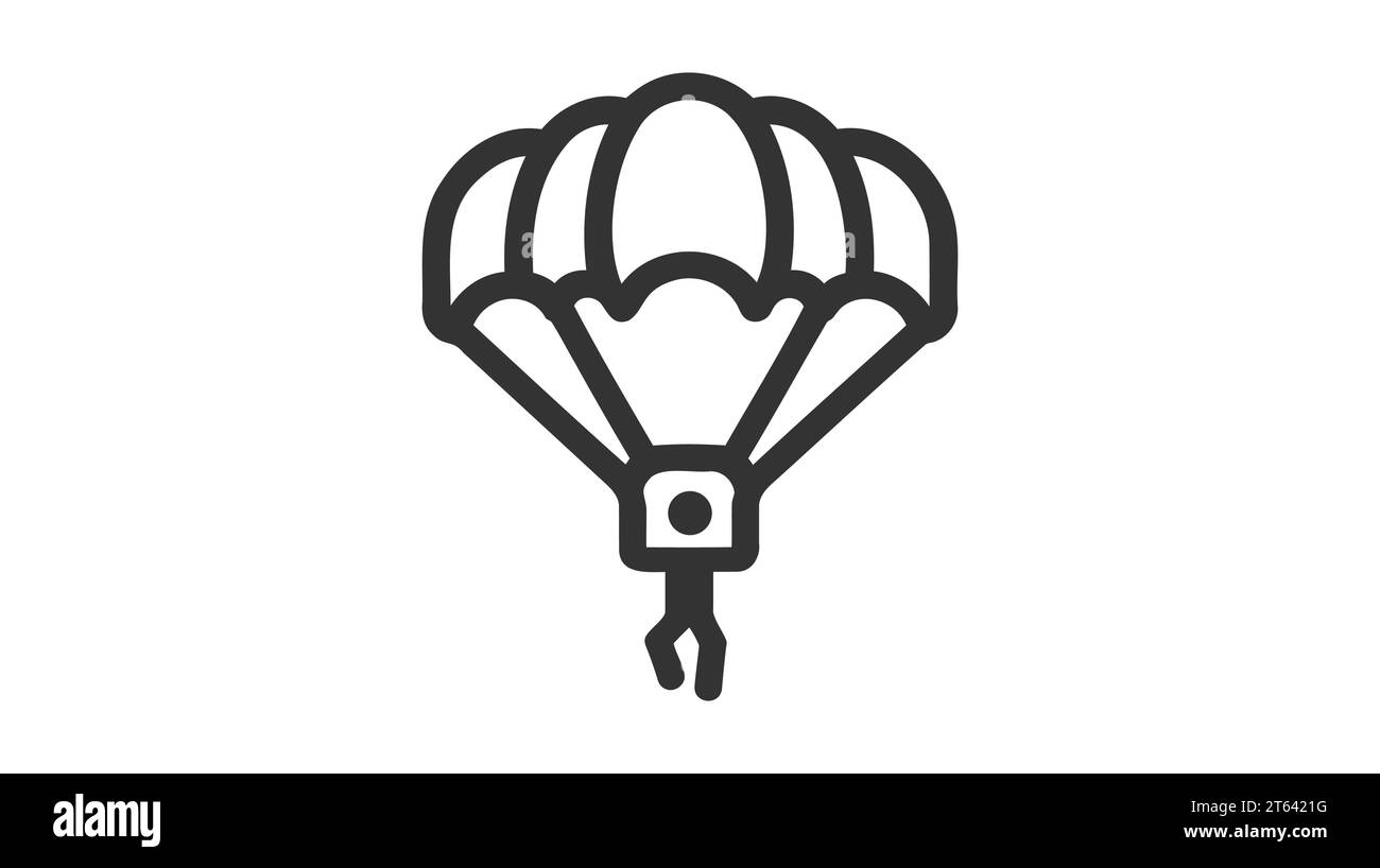 Parachute icon, logo isolated on white background Stock Vector Image ...
