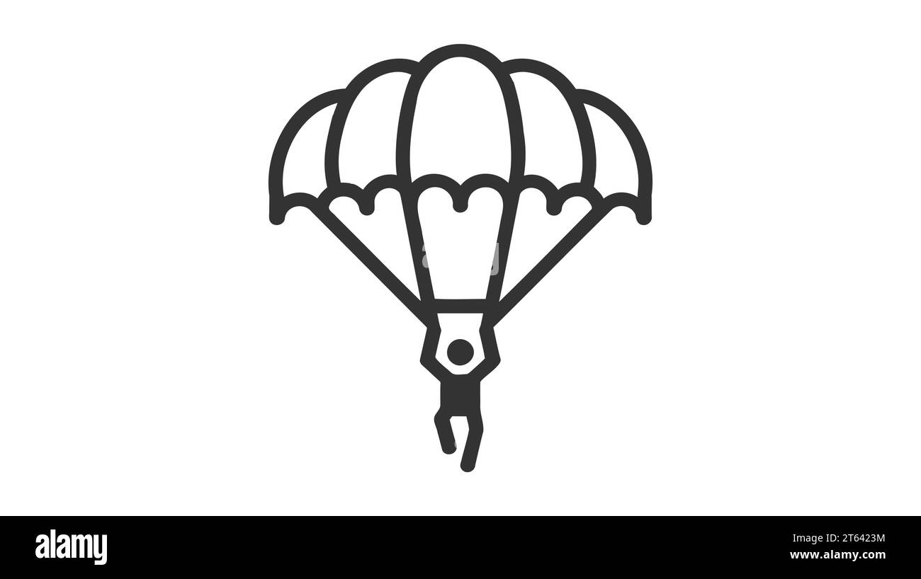 Parachute icon, logo isolated on white background Stock Vector Image ...