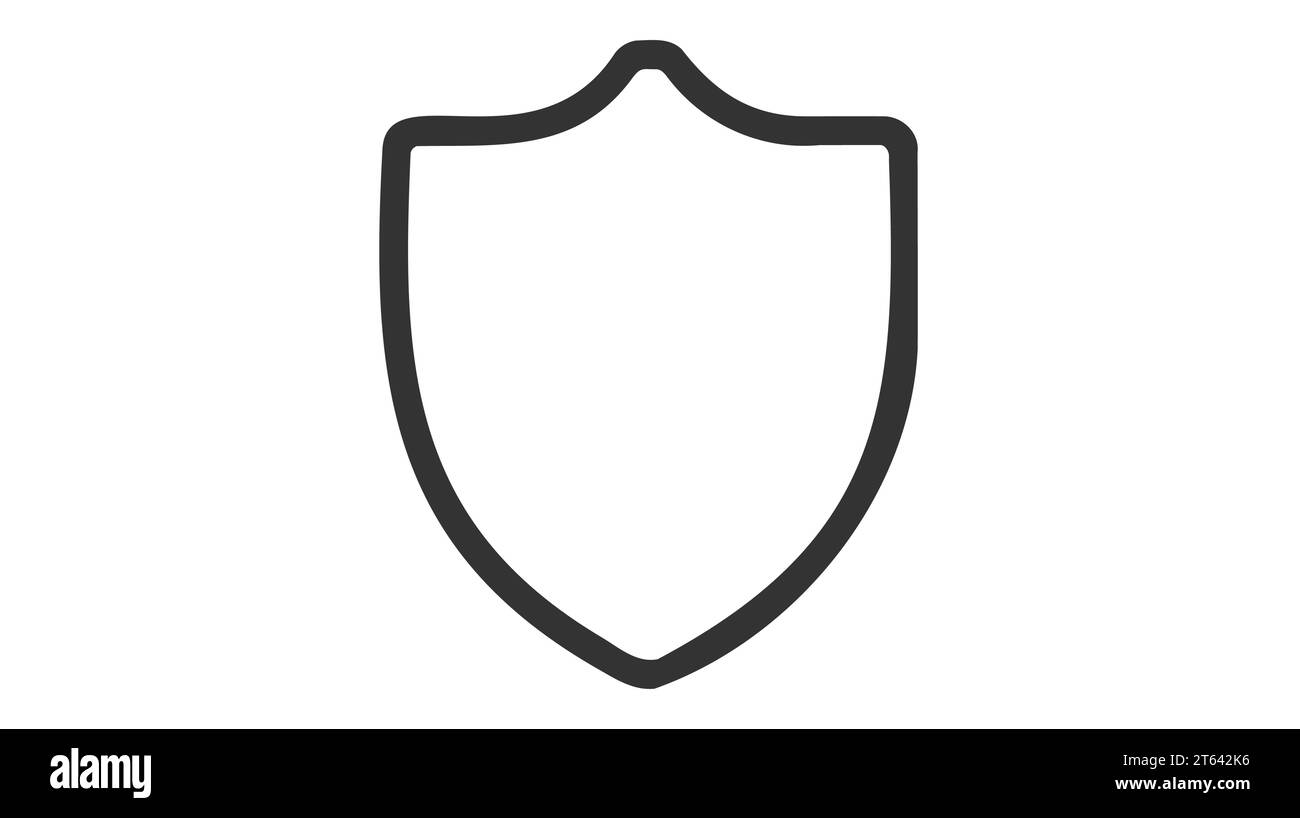 Shield Icon in trendy flat style isolated on grey background. Shield ...