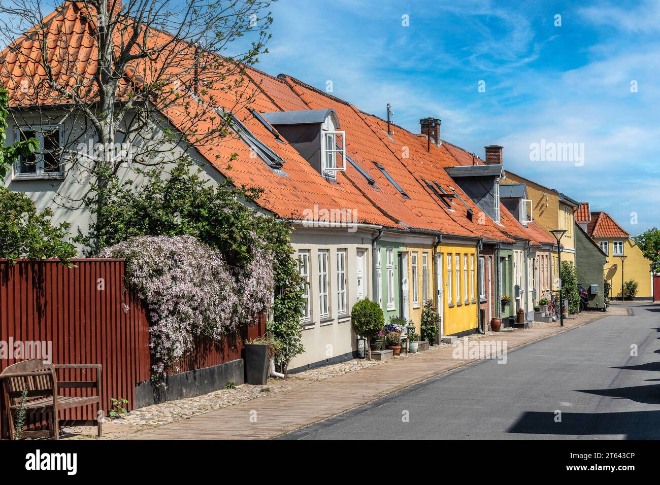 Vintage old homes in Middelfart in Denmark Stock Photo - Alamy