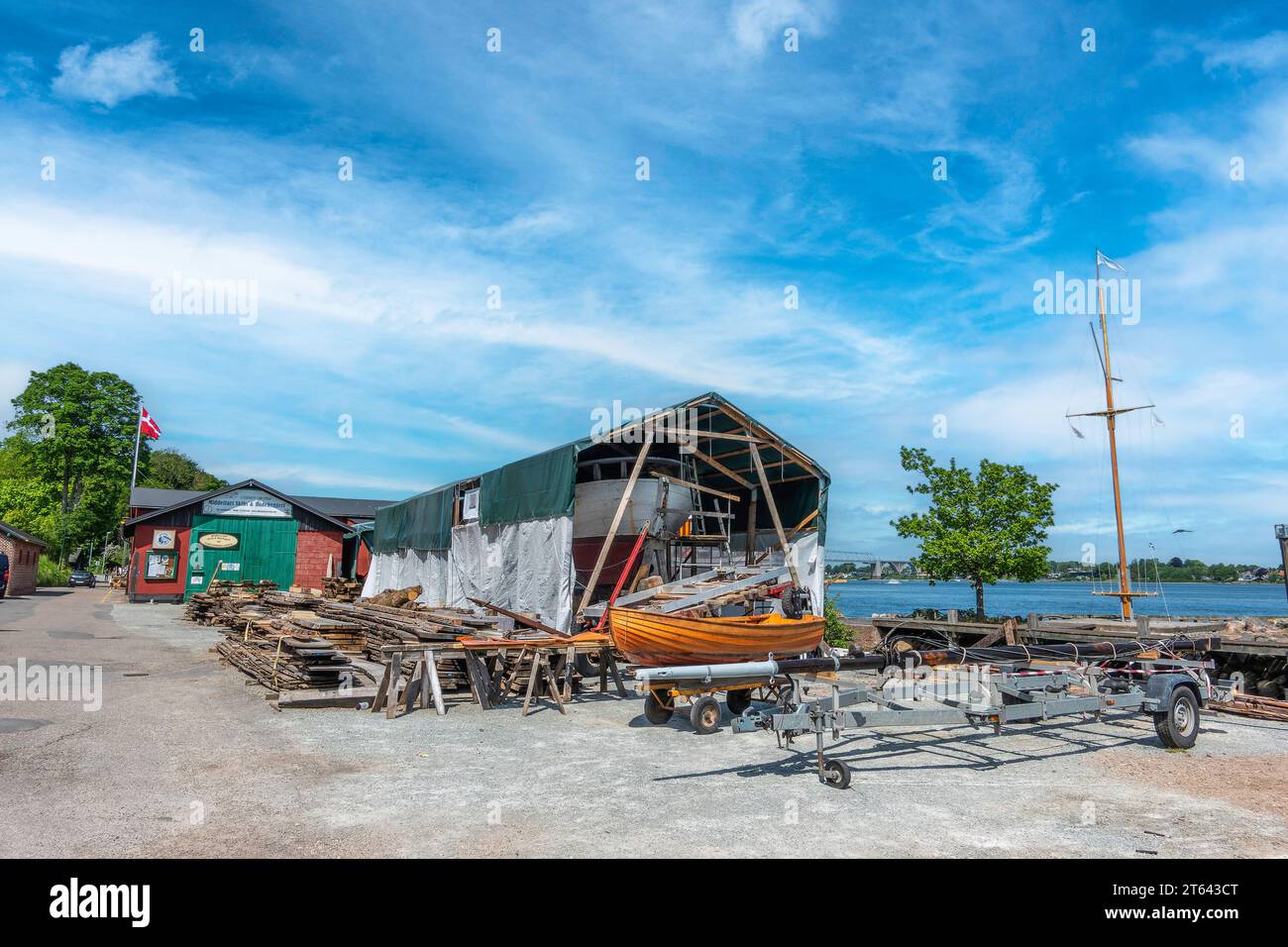 Old shipyard in Middelfat on Funenm in Denmark Stock Photo - Alamy